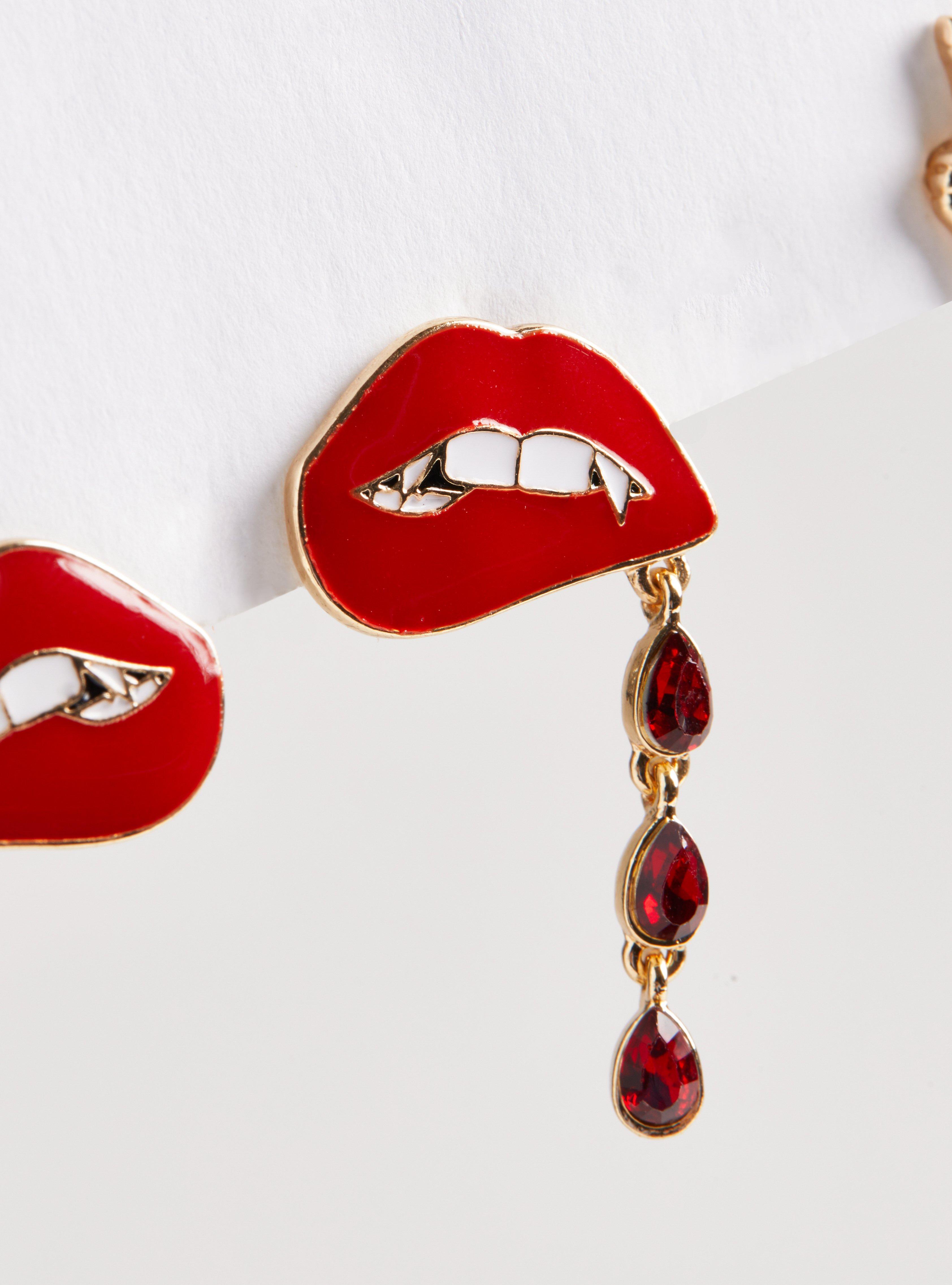 Plus Size - Vampire Lips Earring Pack - Torrid