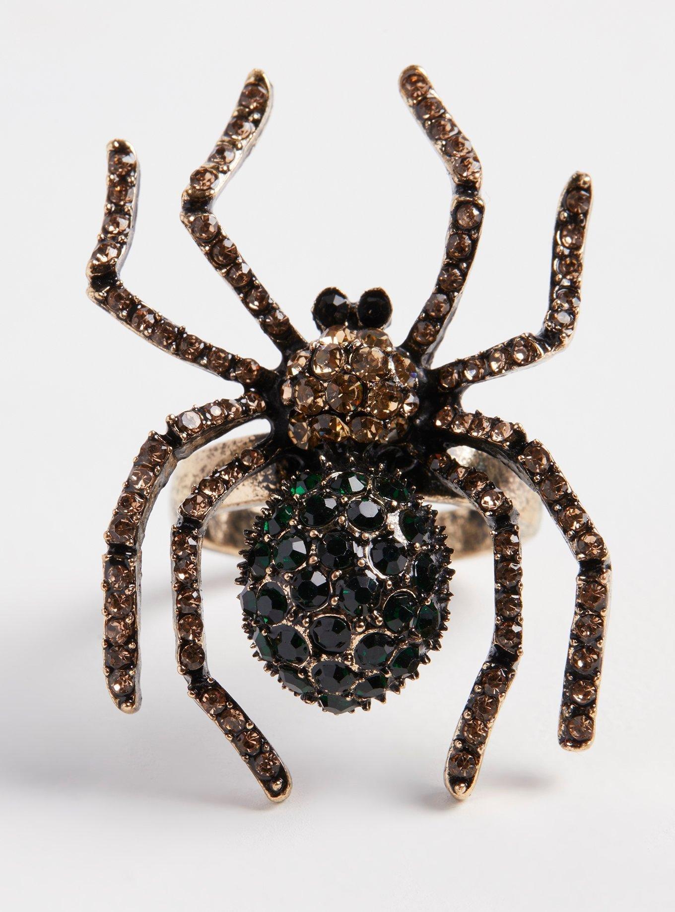 Plus Size - Bejeweled Spider Statement Ring - Torrid