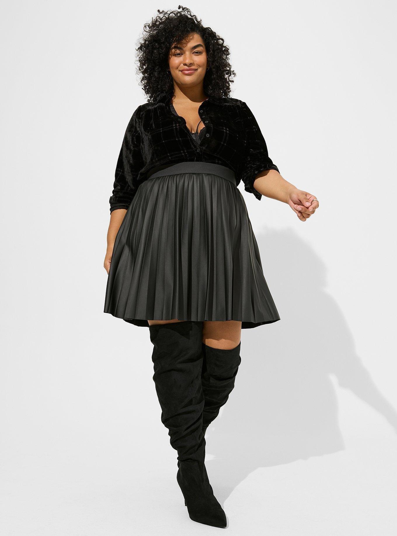 Plus Size - Madison Velvet Burnout Button Up Shirt - Torrid