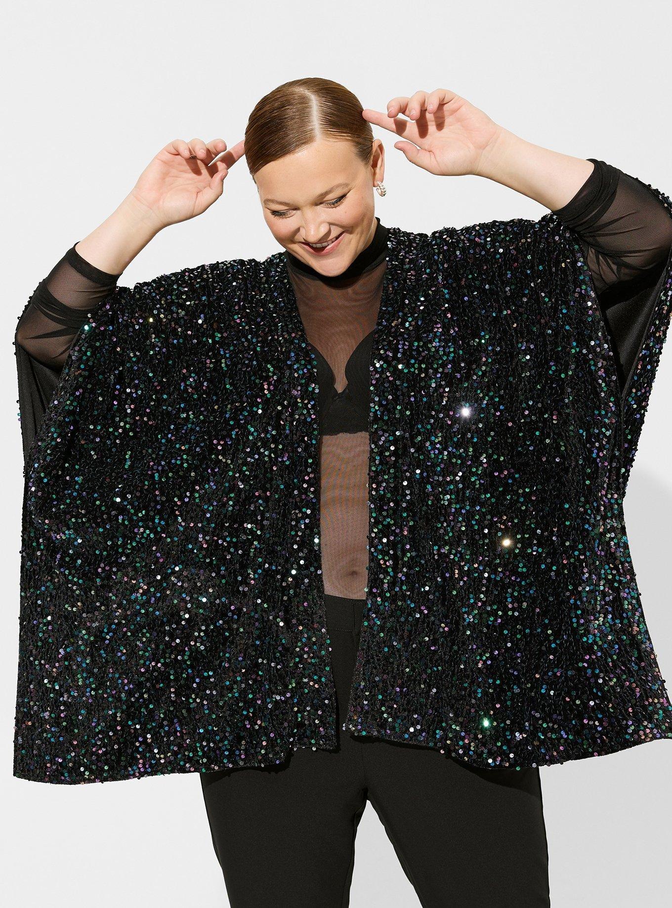 Plus Size - Sequined Ruana - Torrid