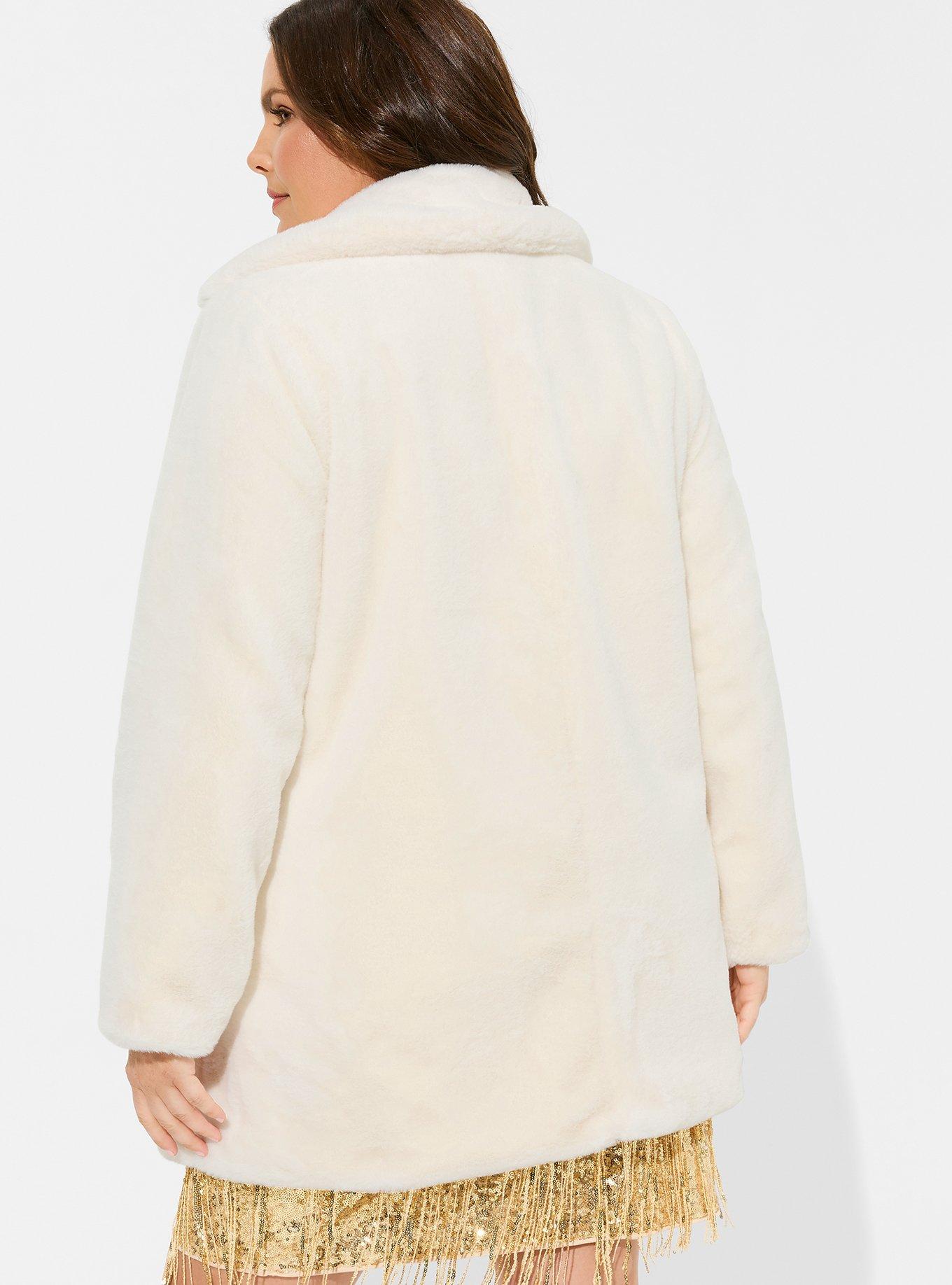 Plus Size - Faux Fur Longline Coat - Torrid