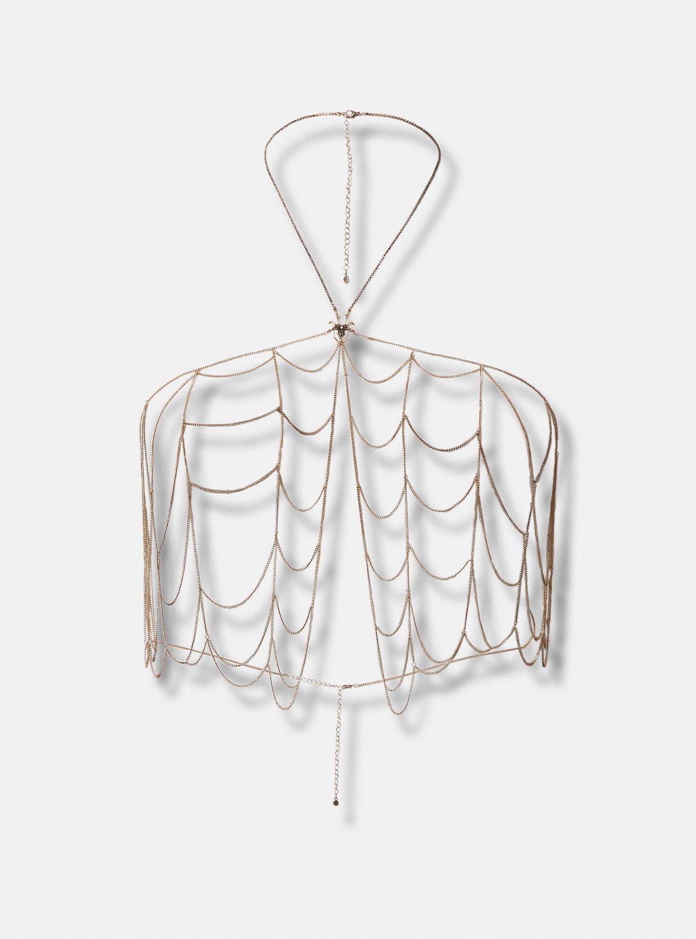Plus Size - Spider And Web Body Chain - Torrid