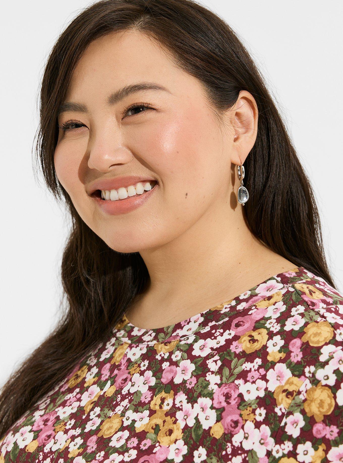 Plus Size - Teardrop Huggie Hoop Earring - Torrid