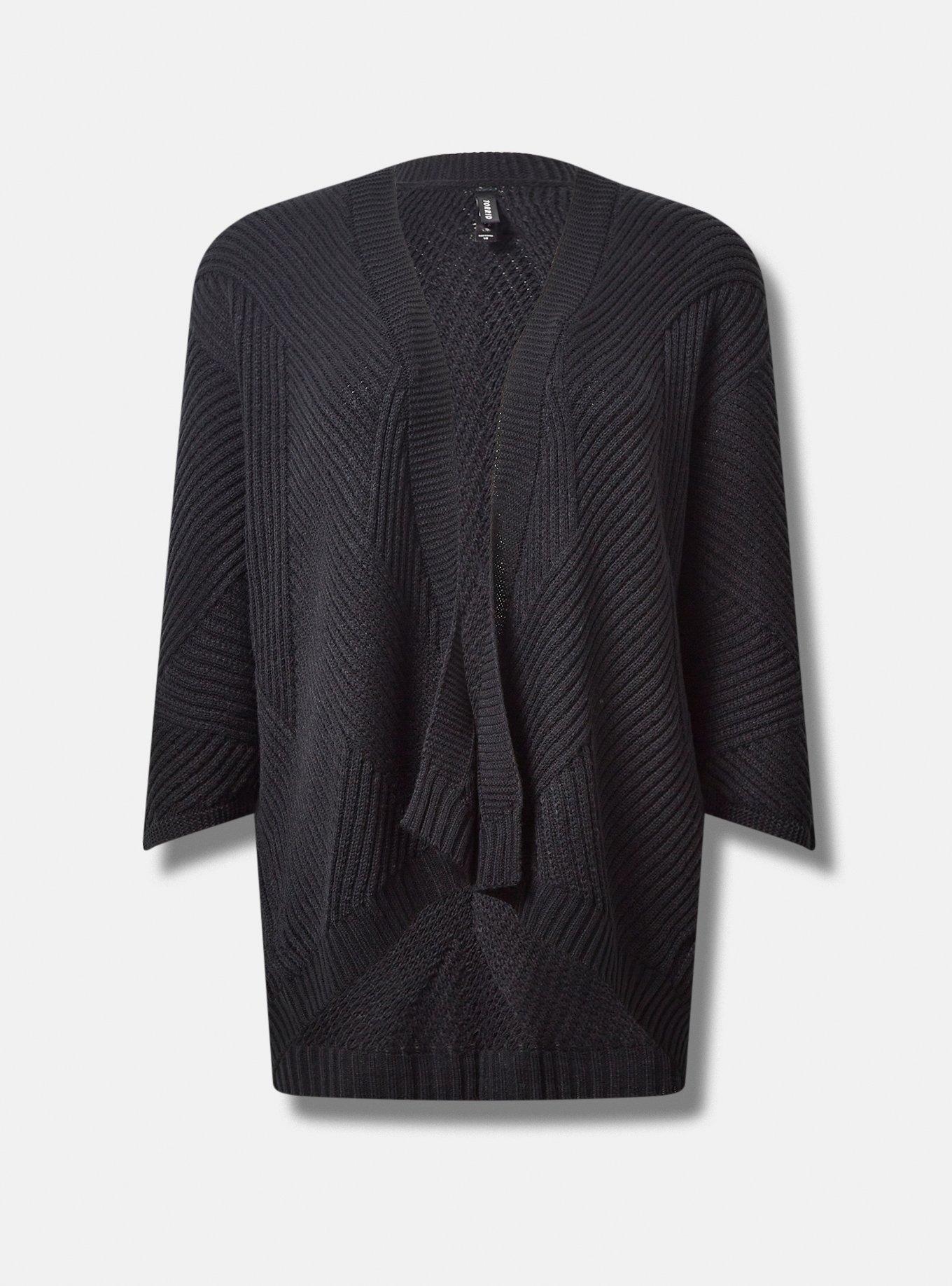 Plus Size - Textured Knit Dolman Wrap - Torrid