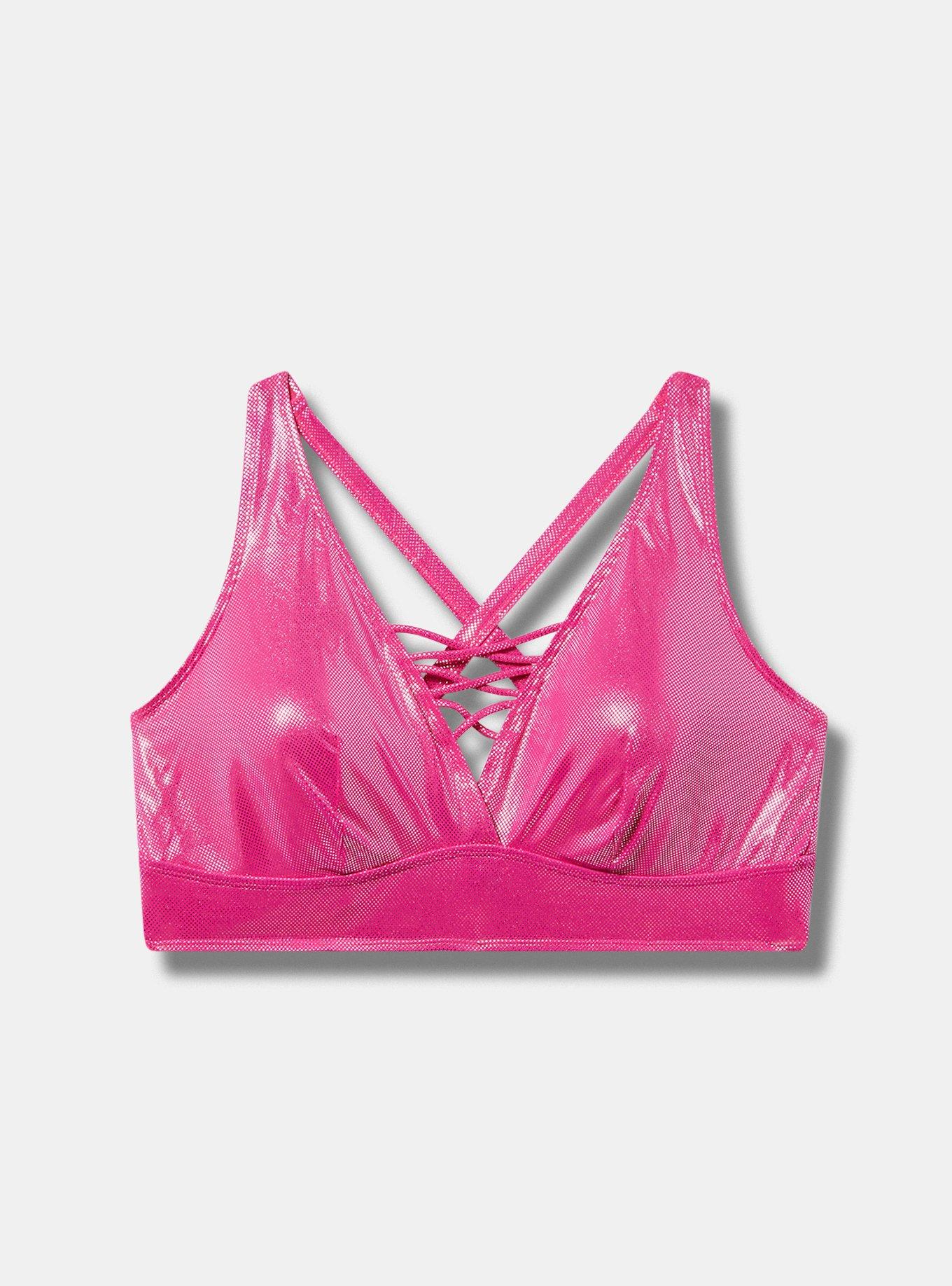 Plus Size - Wireless Foil XO Triangle Bikini Top - Torrid