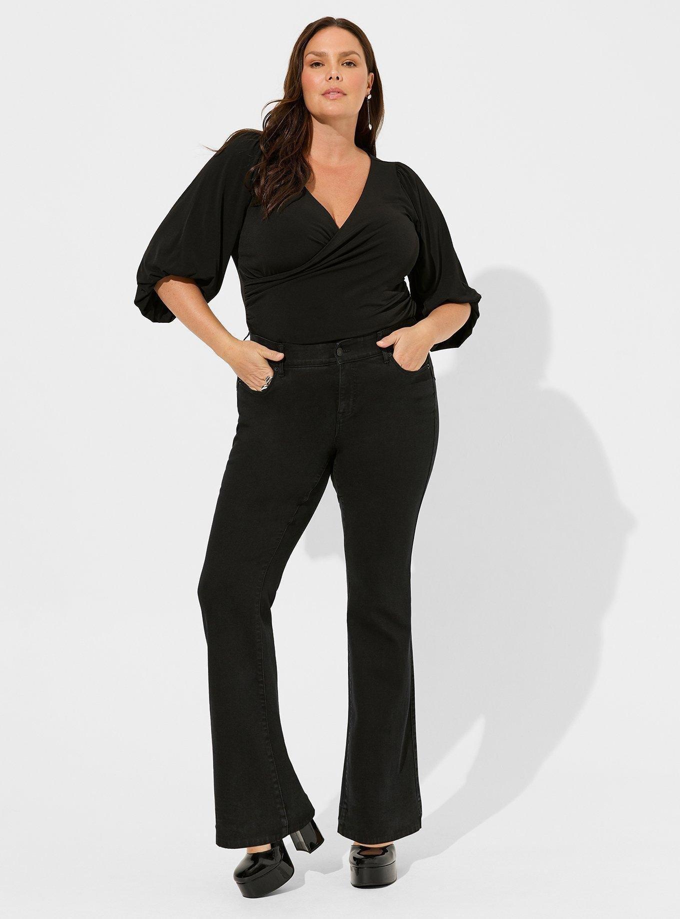 Plus Size - Studio Knit Surplice Long Sleeve Bodysuit - Torrid