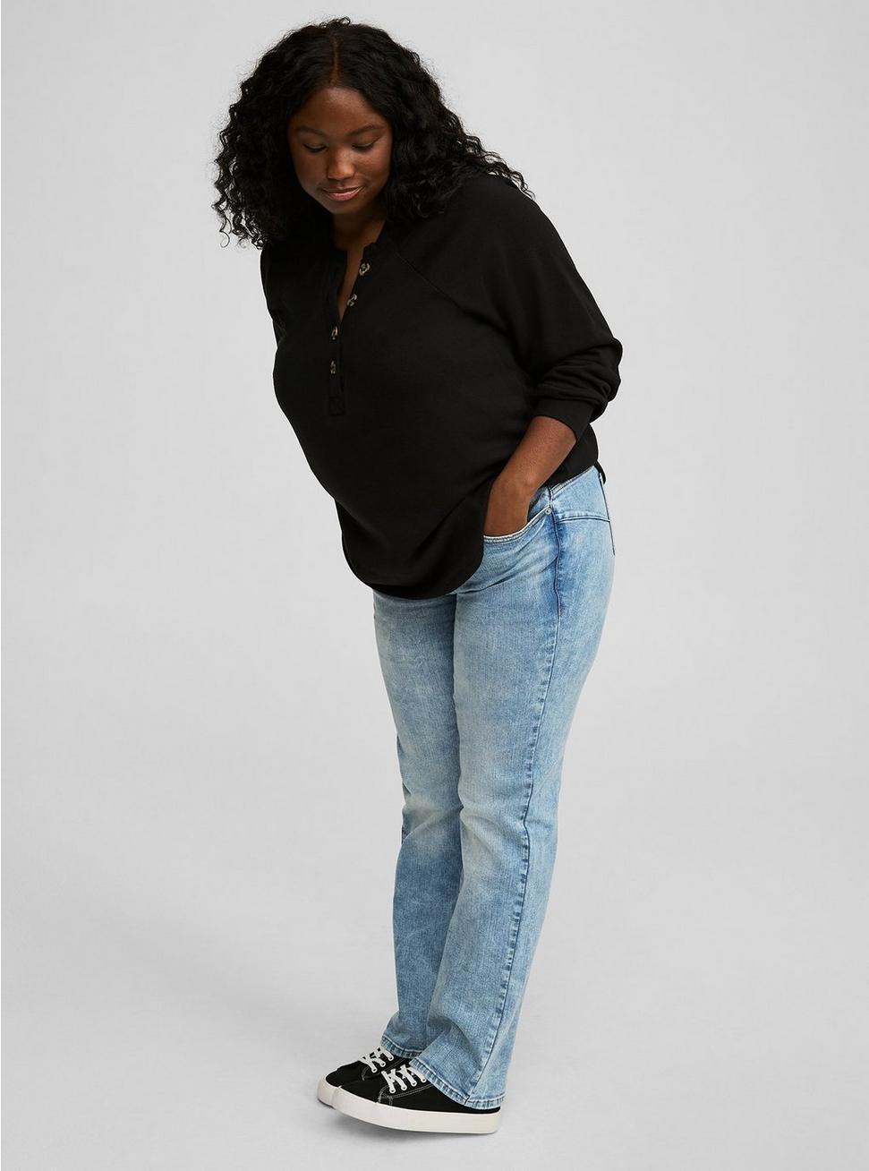 Plus Size - Cozy Fleece Henley Sweatshirt - Torrid Plus Size - Cozy Fleece Henley Sweatshirt - Torrid