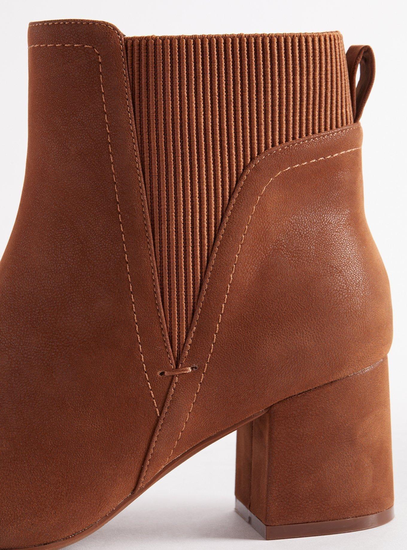 Plus Size - Square Toe Block Heel Chelsea Bootie (WW) - Torrid