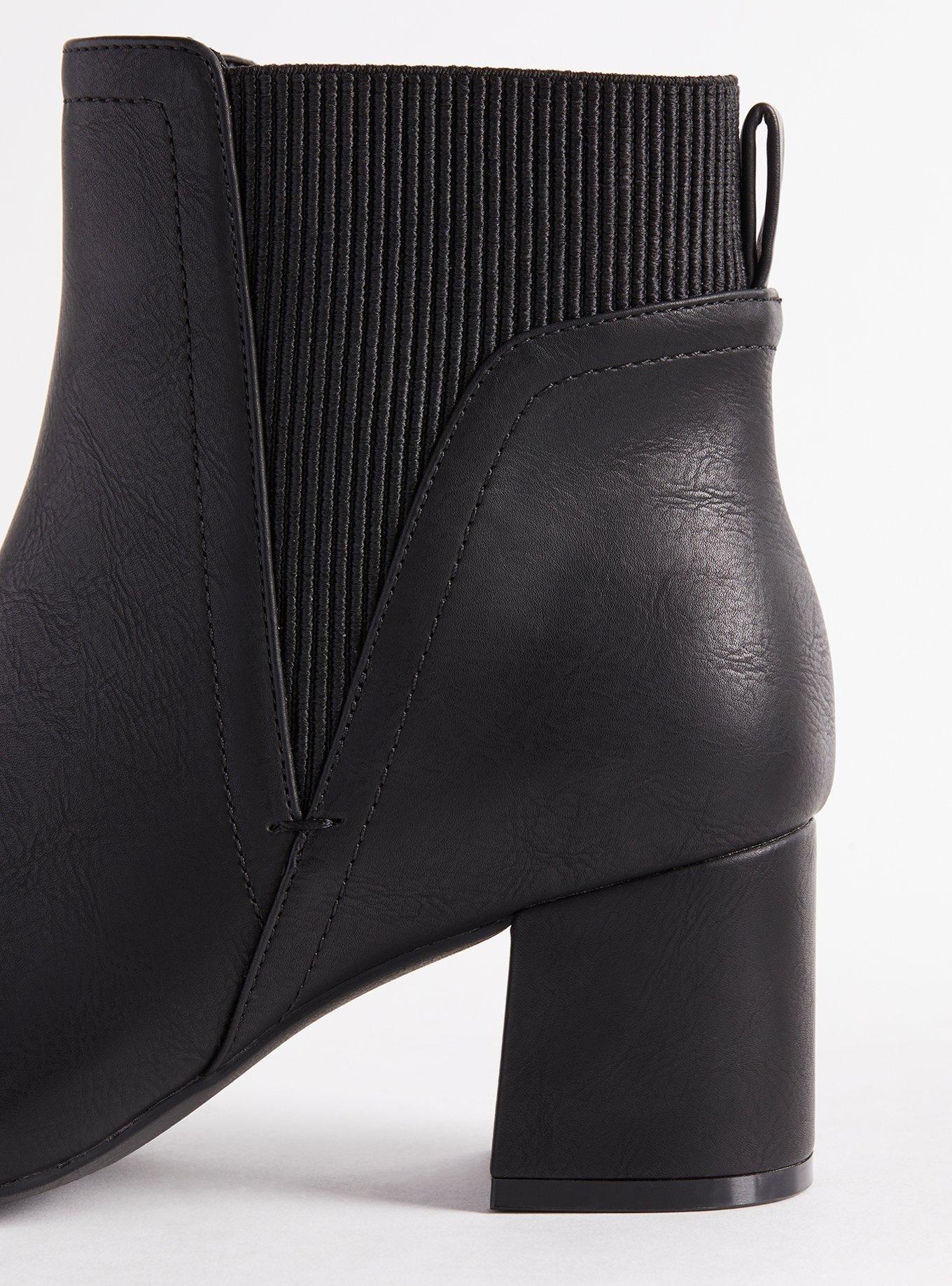 Plus Size - Square Toe Block Heel Chelsea Bootie (WW) - Torrid