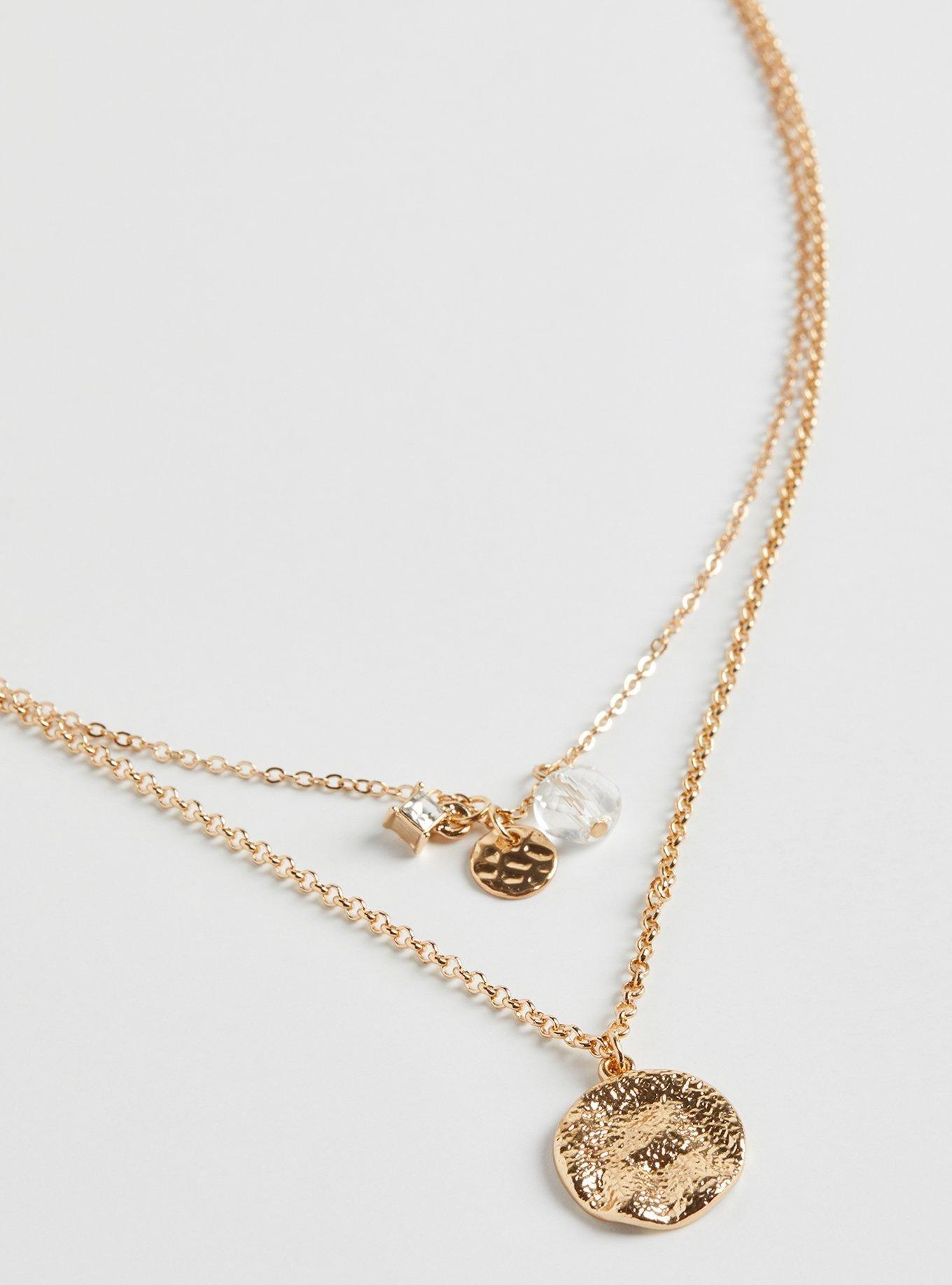 Plus Size - Layered Disc and Charms Layered Necklace - Torrid