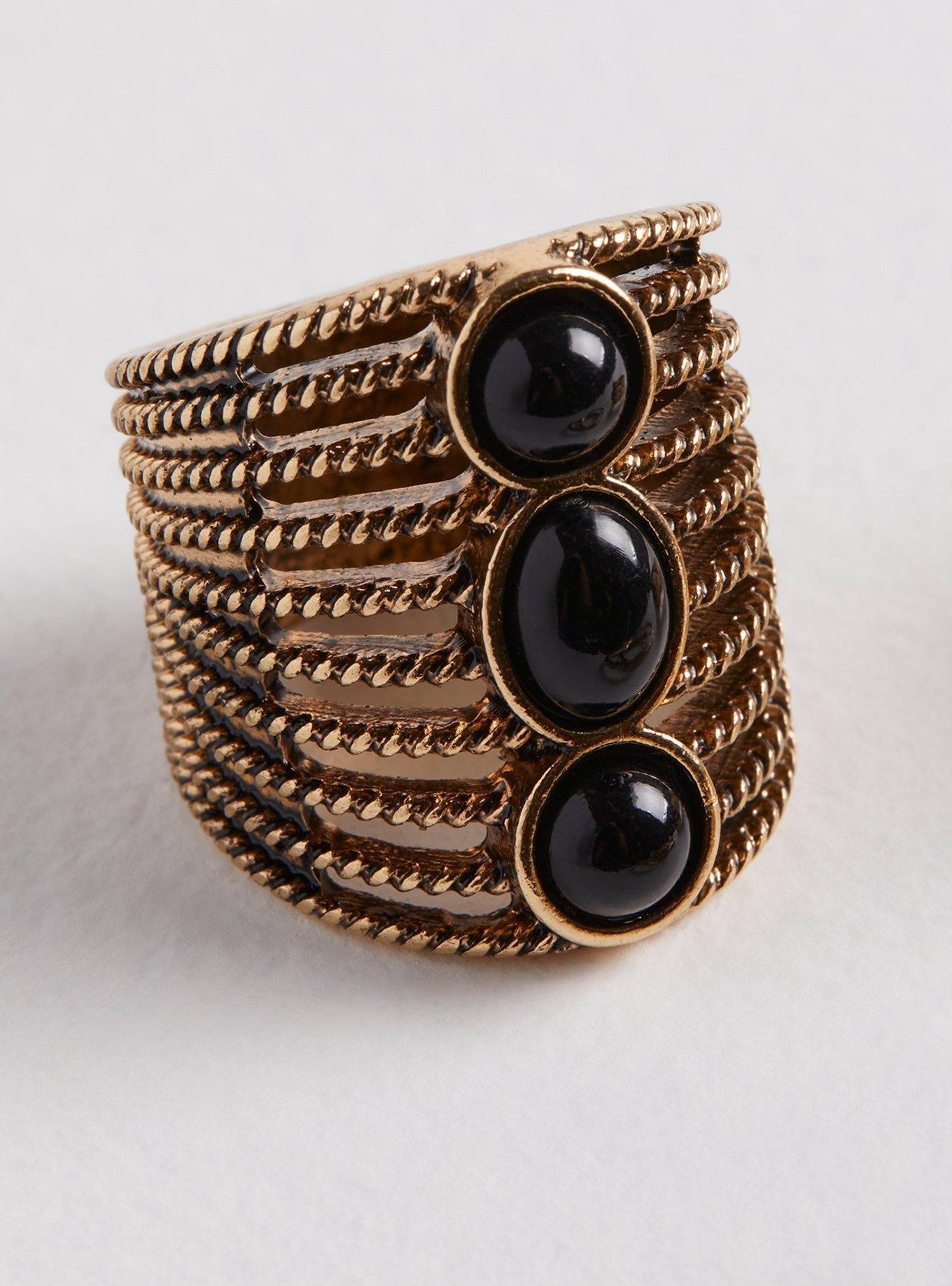 Plus Size - Stone Statement Ring Set - Torrid