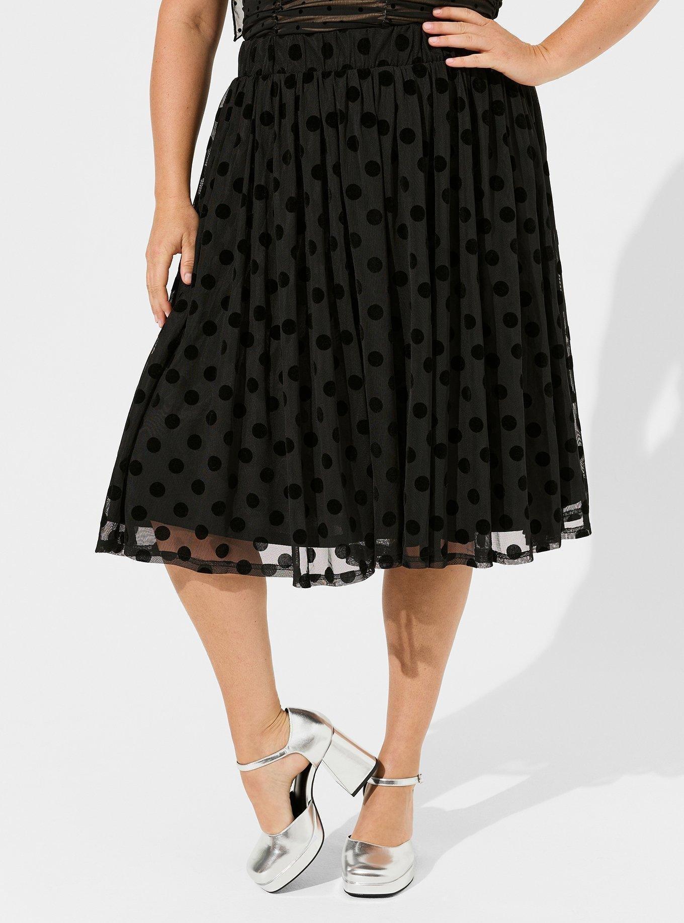 Plus Size - Midi Mesh A-Line Skirt - Torrid