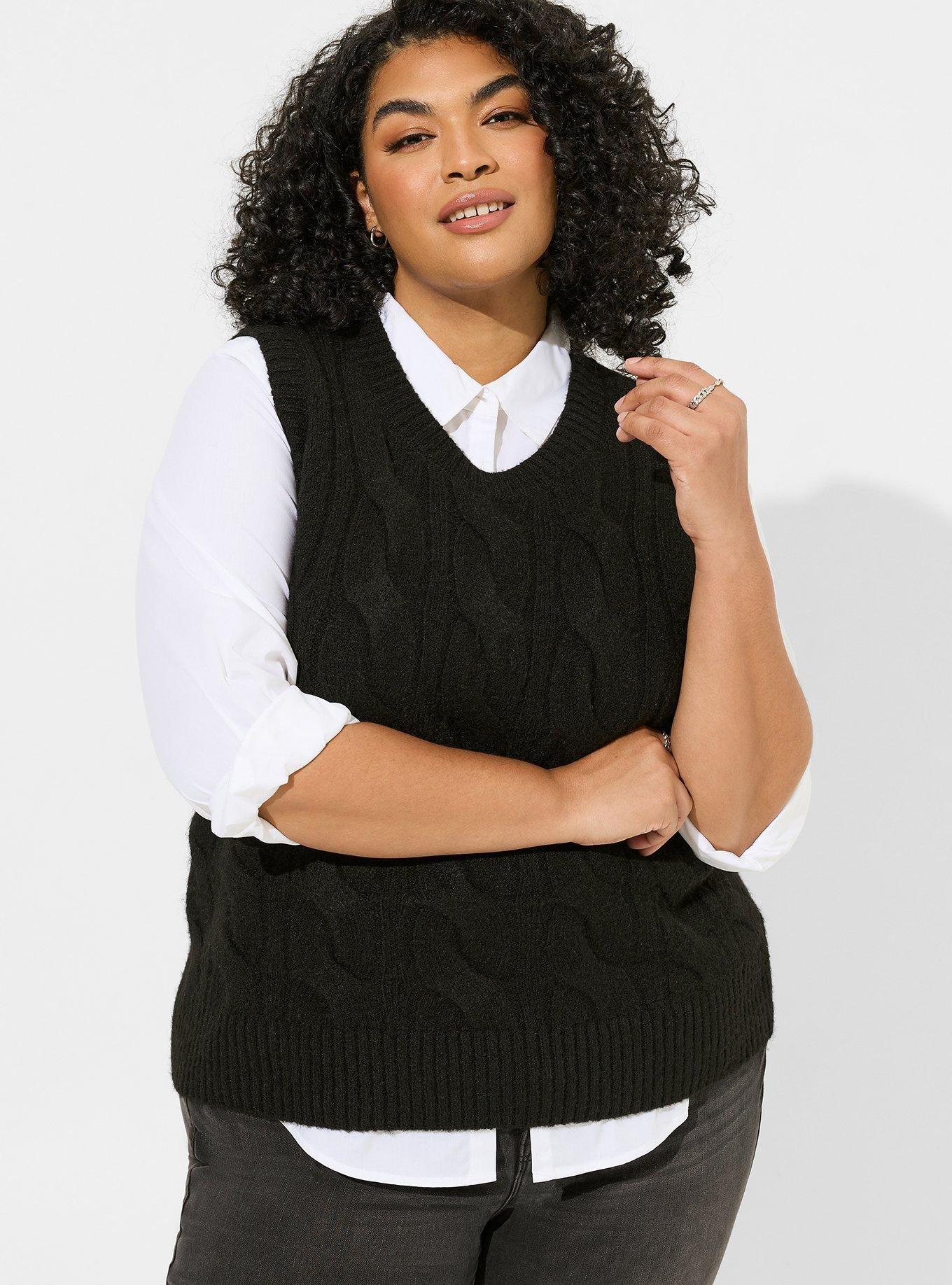Plus Size - Vegan Cashmere Vest Sweater - Torrid