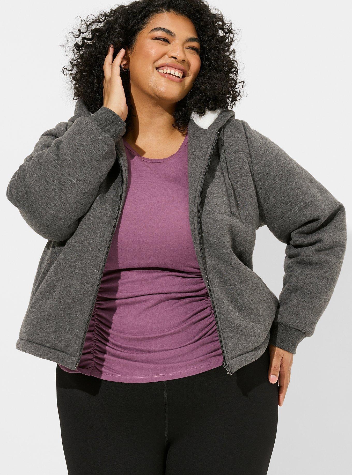 Plus Size - Fleece Fur Lined Bomber - Torrid