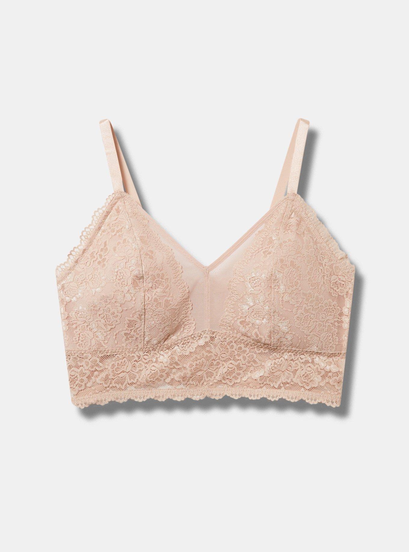 Plus Size - Unlined Simply Lace and Mesh Bralette - Torrid