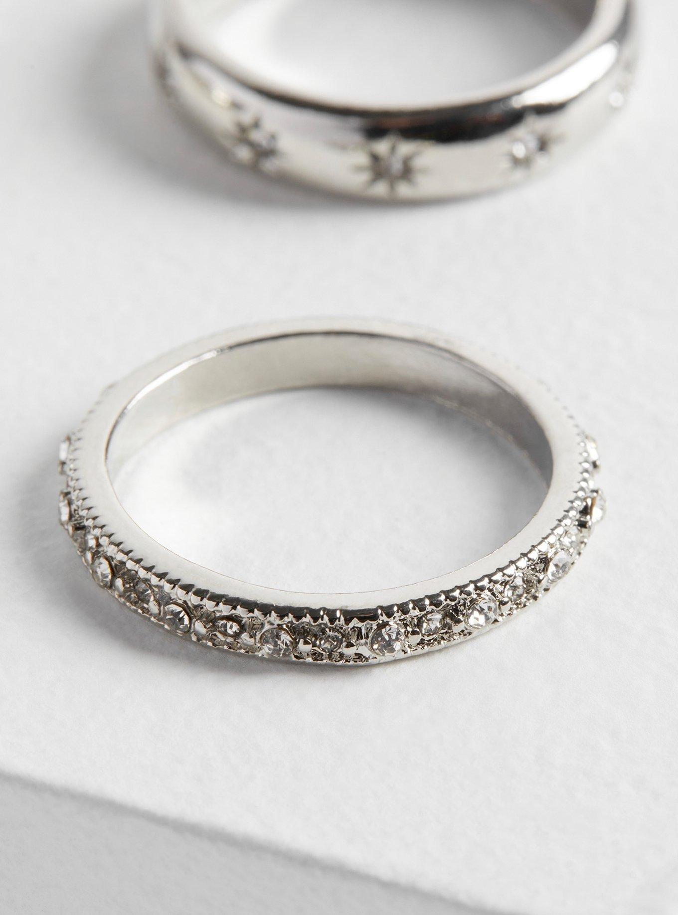 Plus Size - Pave Dome Ring Set - Torrid