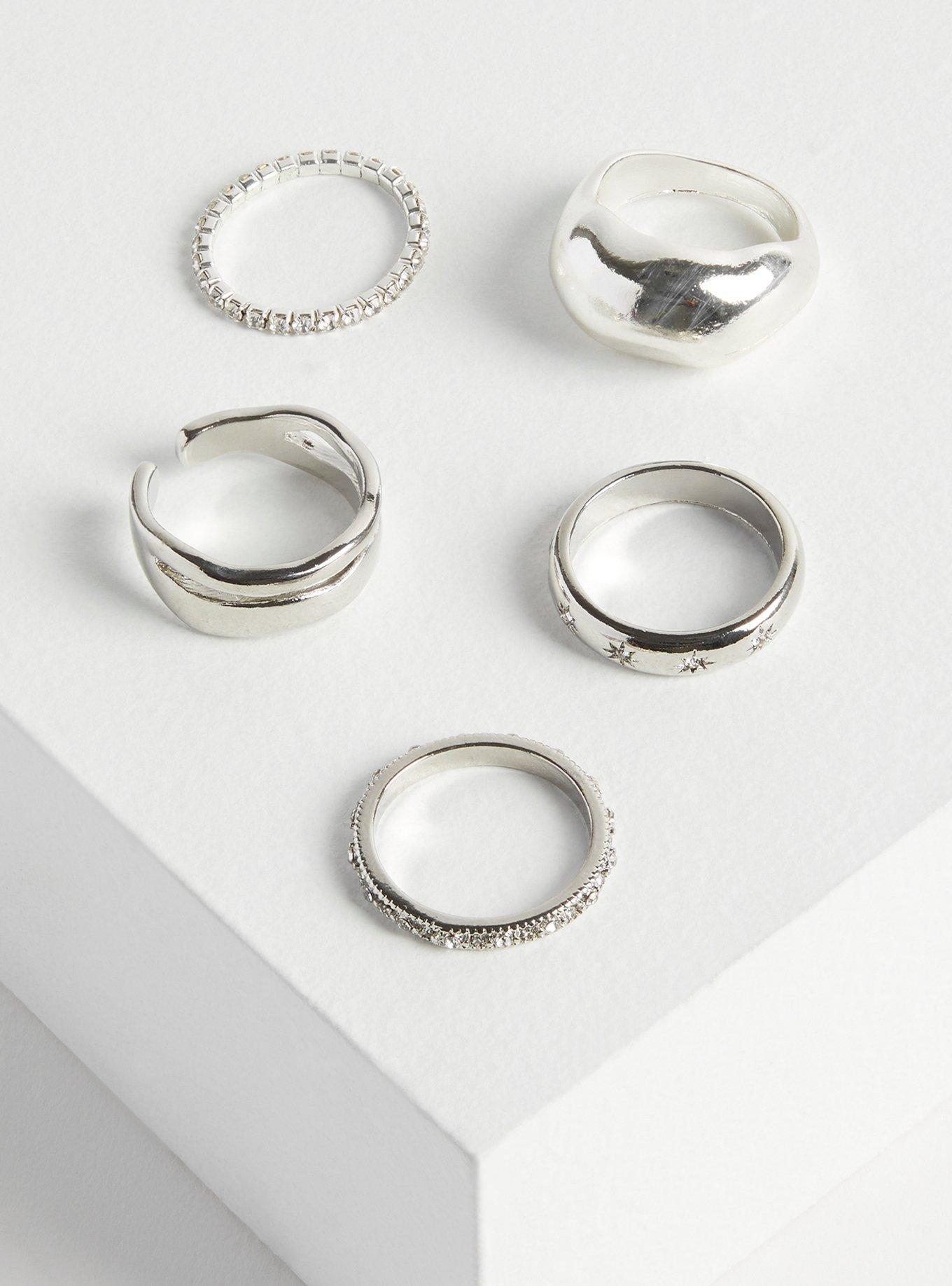 Plus Size - Pave Dome Ring Set - Torrid