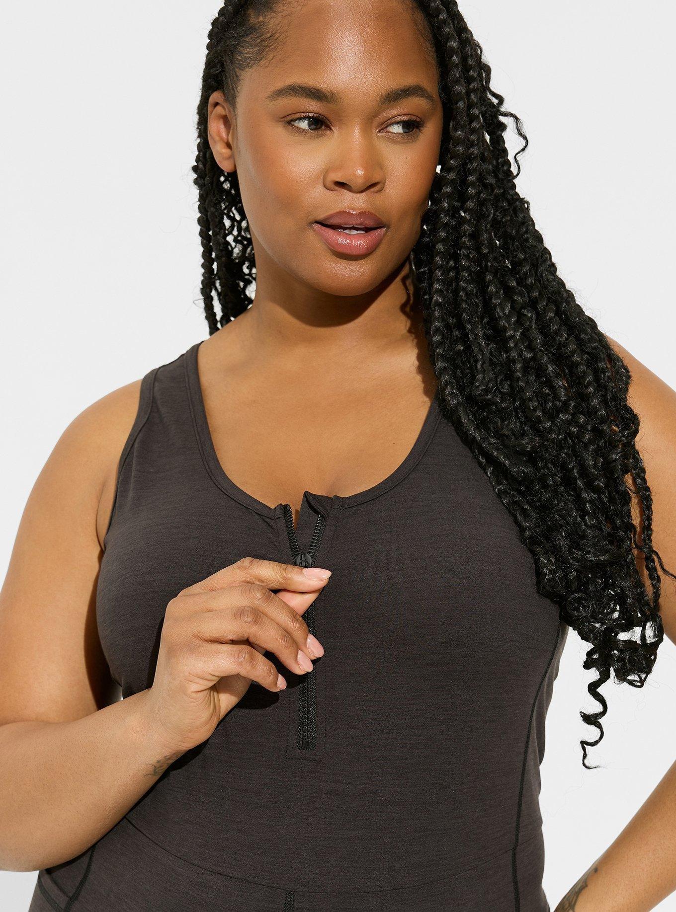 Plus Size - Super Soft Performance Jersey Full Length Active Jumpsuit ...