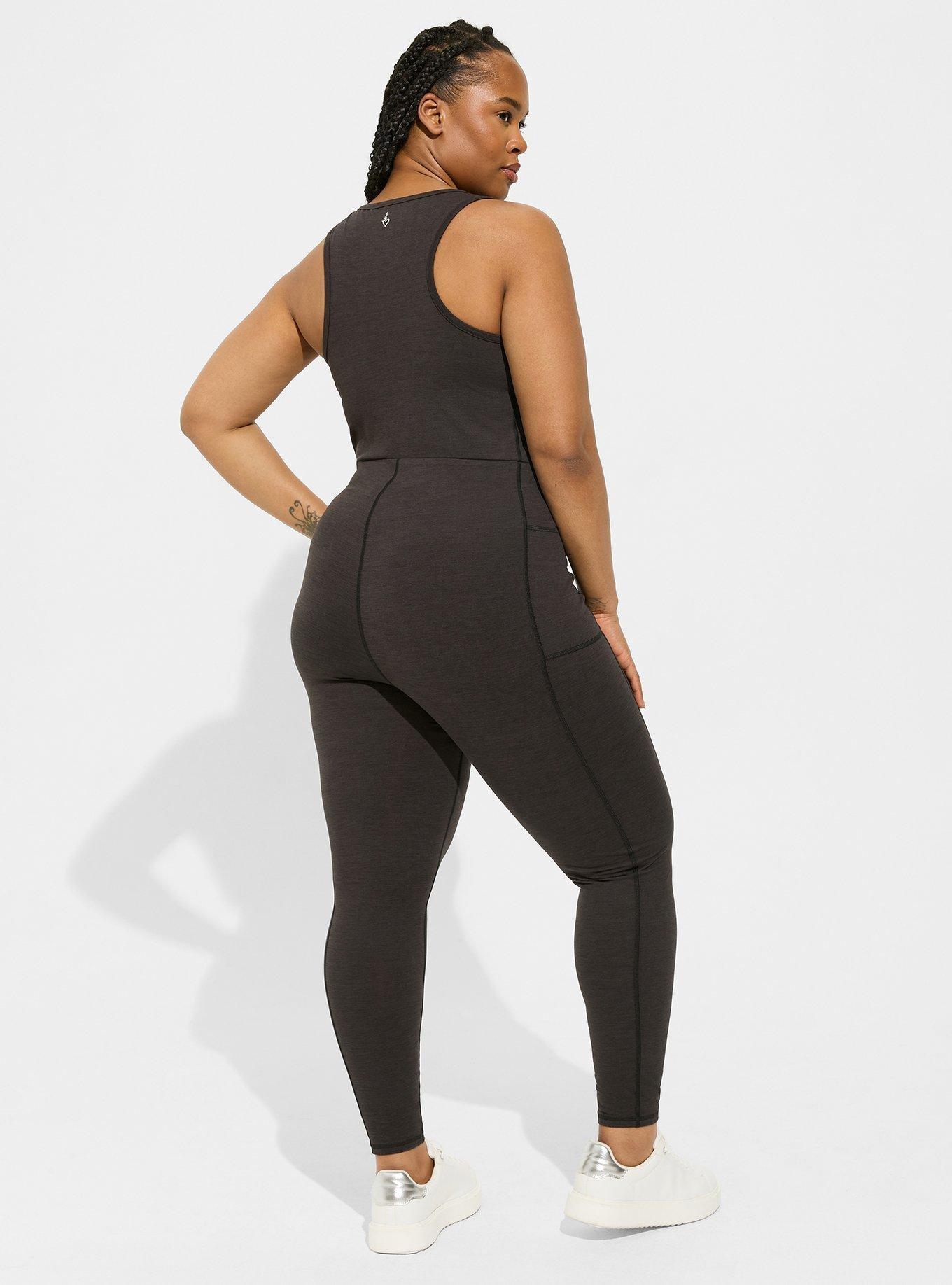 Plus Size - Super Soft Performance Jersey Full Length Active Jumpsuit ...