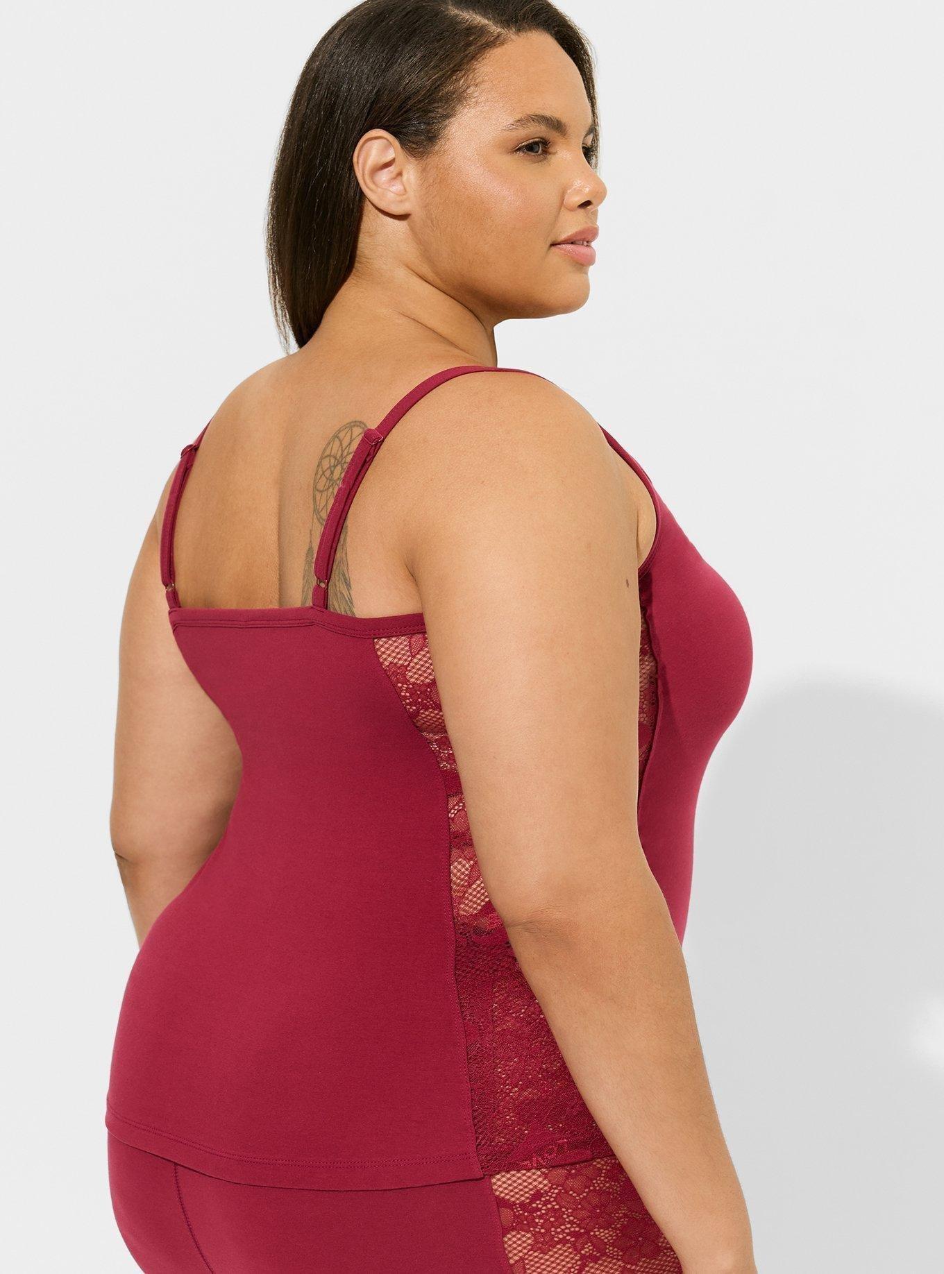 Plus Size - Foxy Lace Side Sleeveless Sleep Tank - Torrid