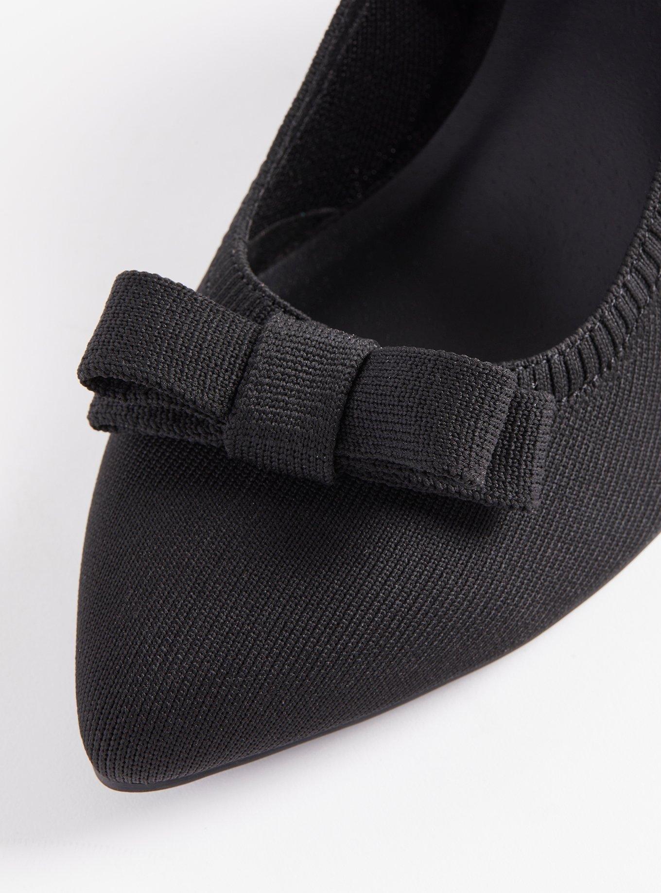 Plus Size - Pointed Toe Block Heel Pump with Bow (WW) - Torrid