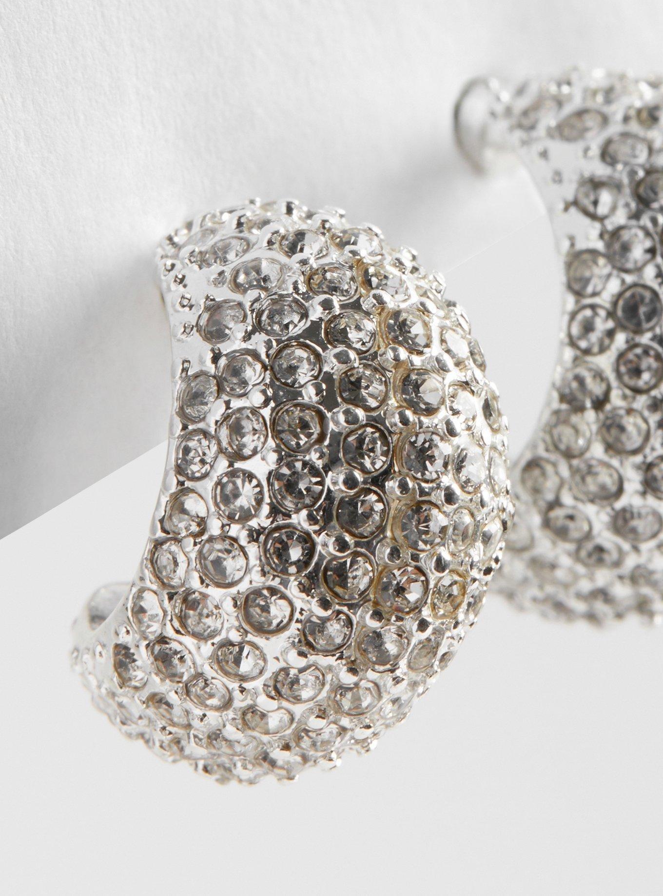 Plus Size - Pave Dome Earring - Torrid