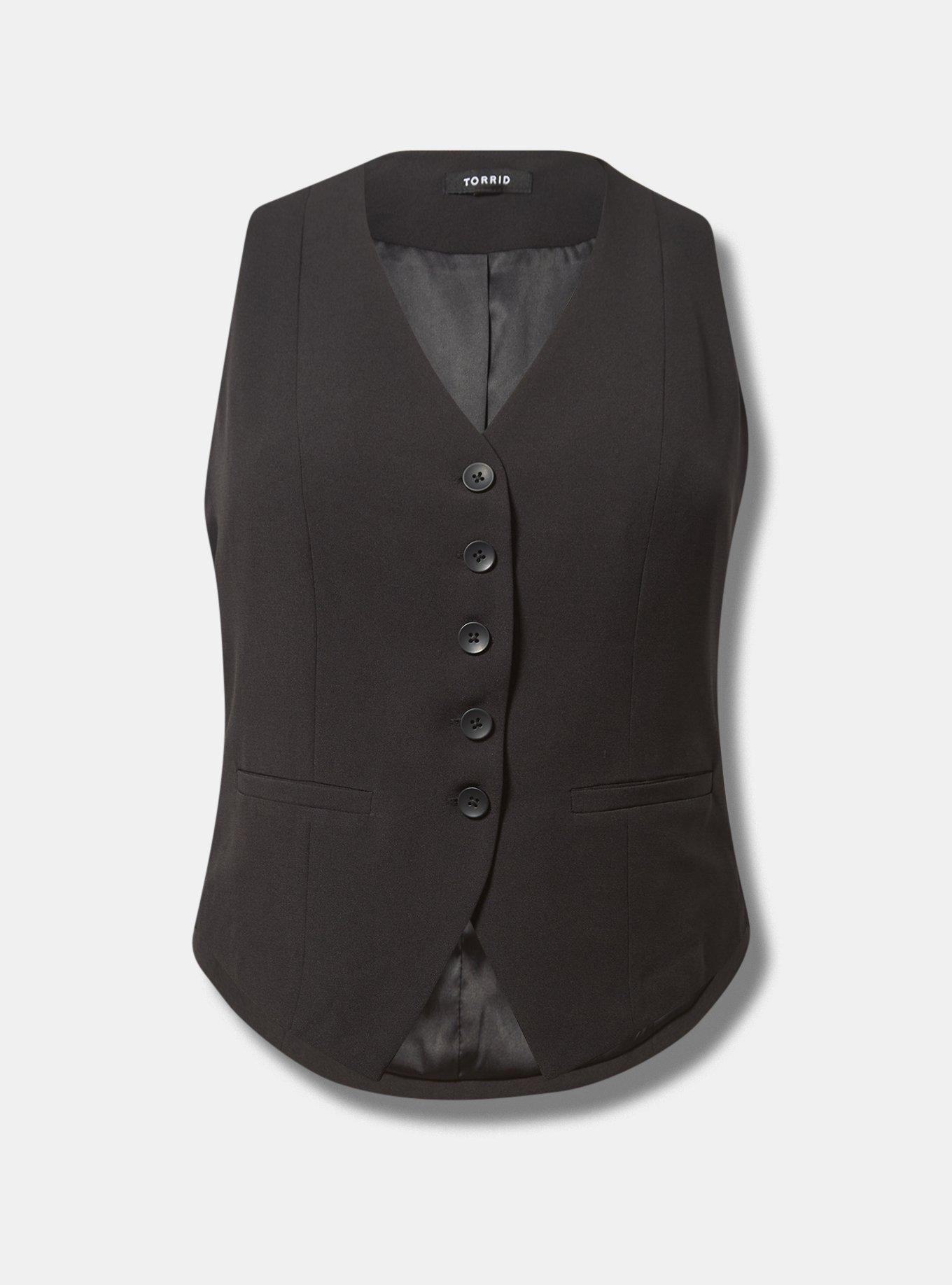 Plus Size - Studio Crepe Tailored Suit Vest - Torrid