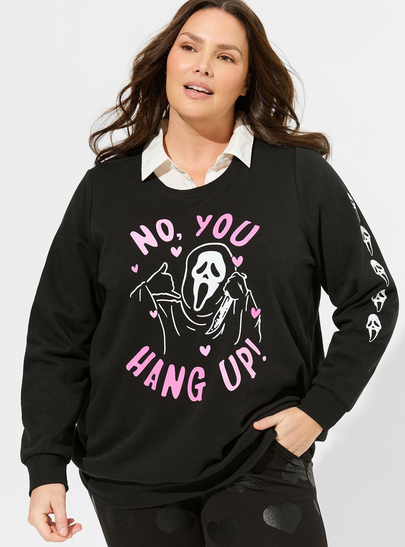 Plus Size - Scream Ghostface Cozy Fleece Crew Sweatshirt - Torrid