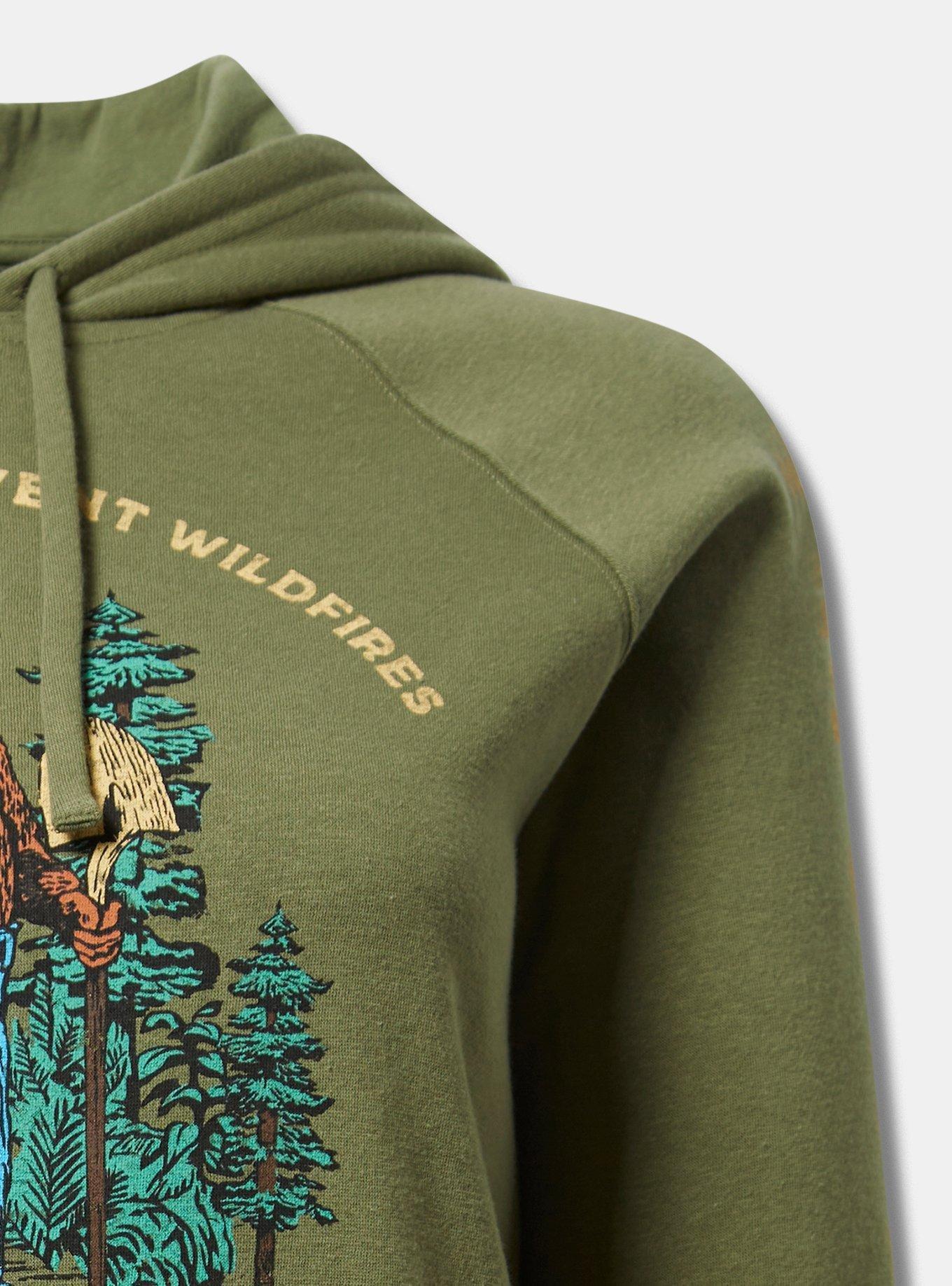 Plus Size - Smokey The Bear Cozy Fleece Hoodie - Torrid