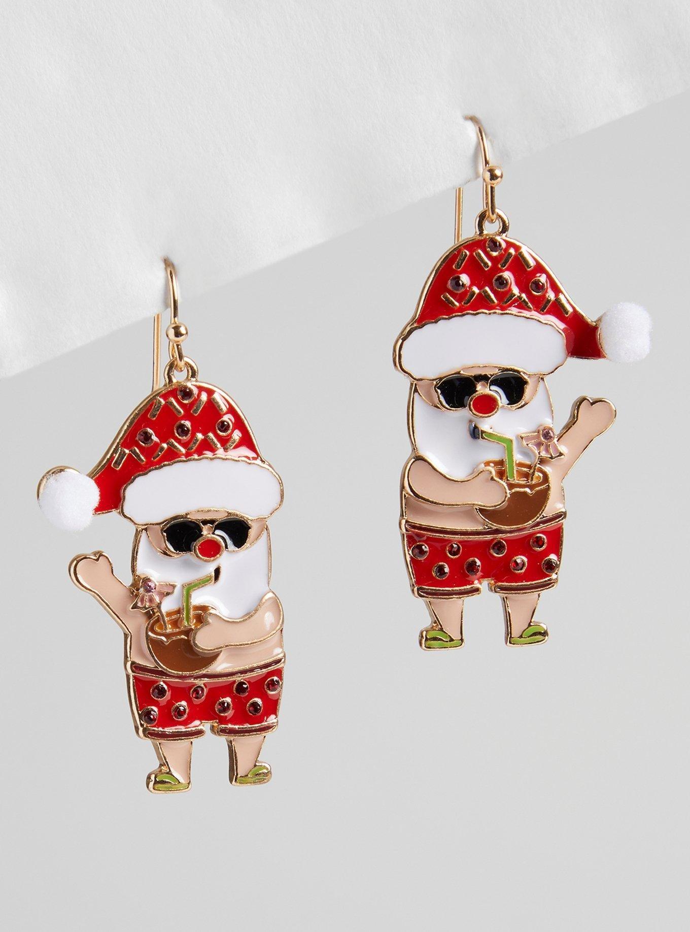Plus Size - Vacation Santa Earring - Torrid