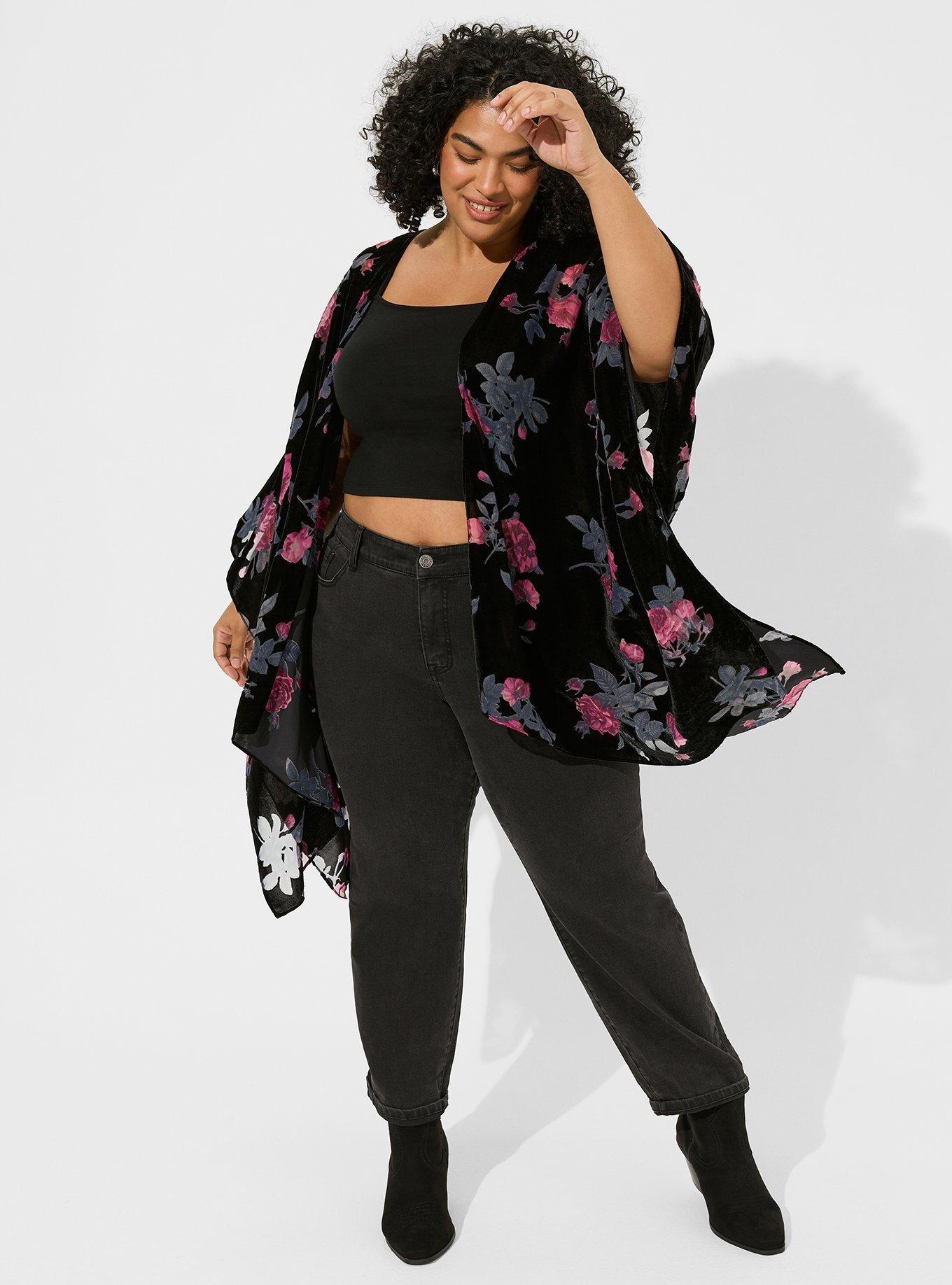 Plus Size - Velvet Burnout Ruana - Torrid