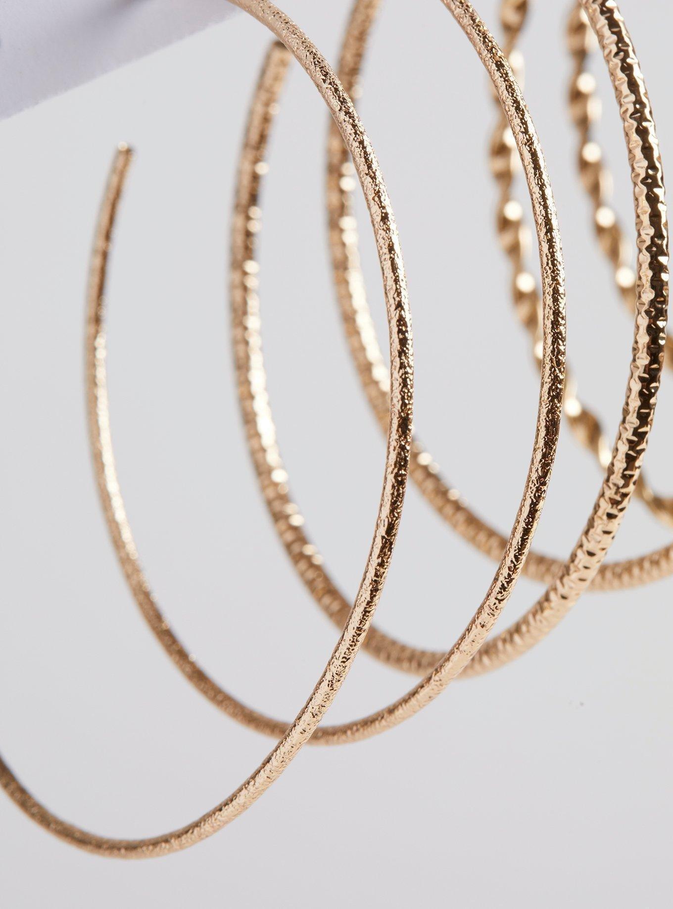 Plus Size - Textured Hoop Set - Torrid