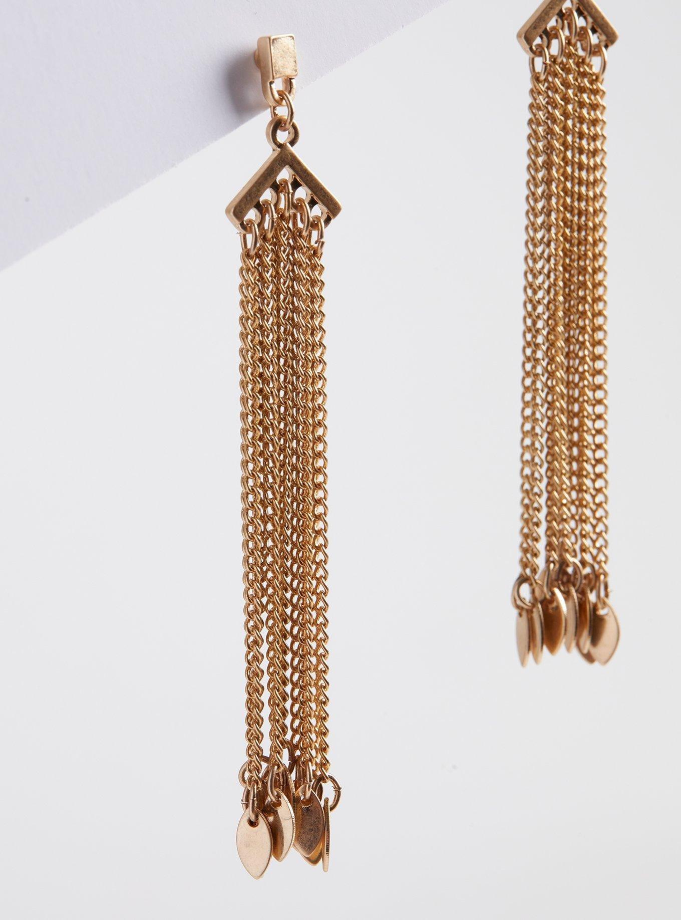 Plus Size - Multi Fringe Statement Earring - Torrid