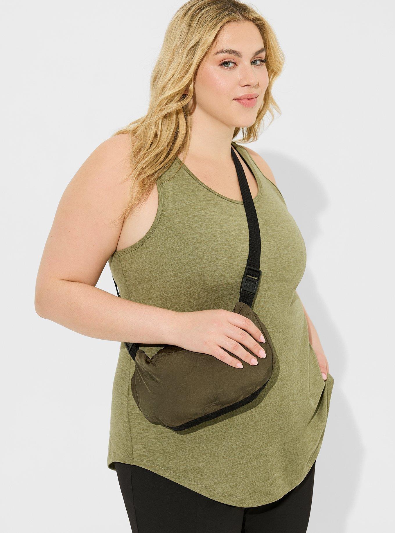Plus Size - Happy Camper Satin Nylon Fanny Pack Active Jacket - Torrid