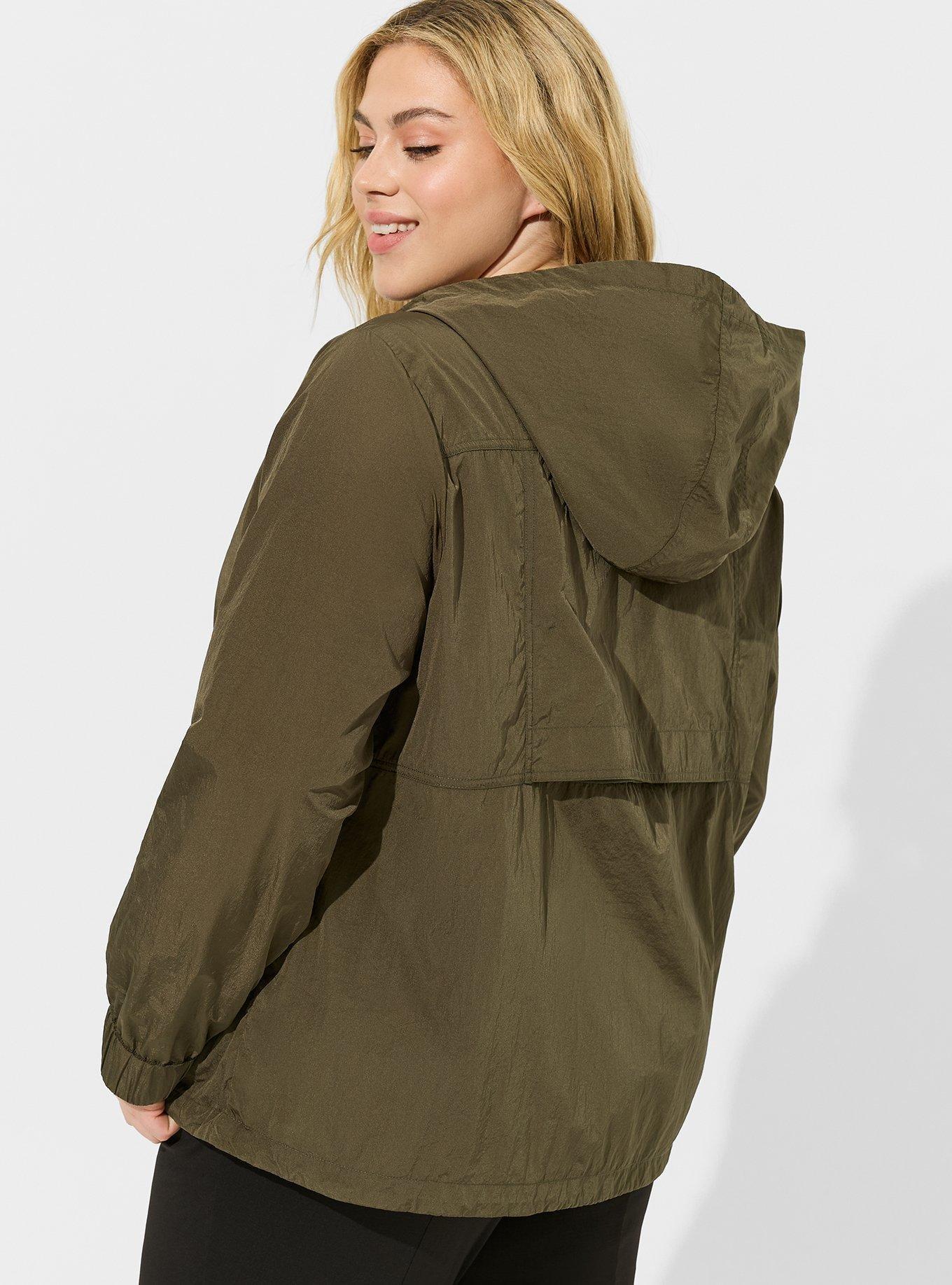 Plus Size - Happy Camper Satin Nylon Fanny Pack Active Jacket - Torrid