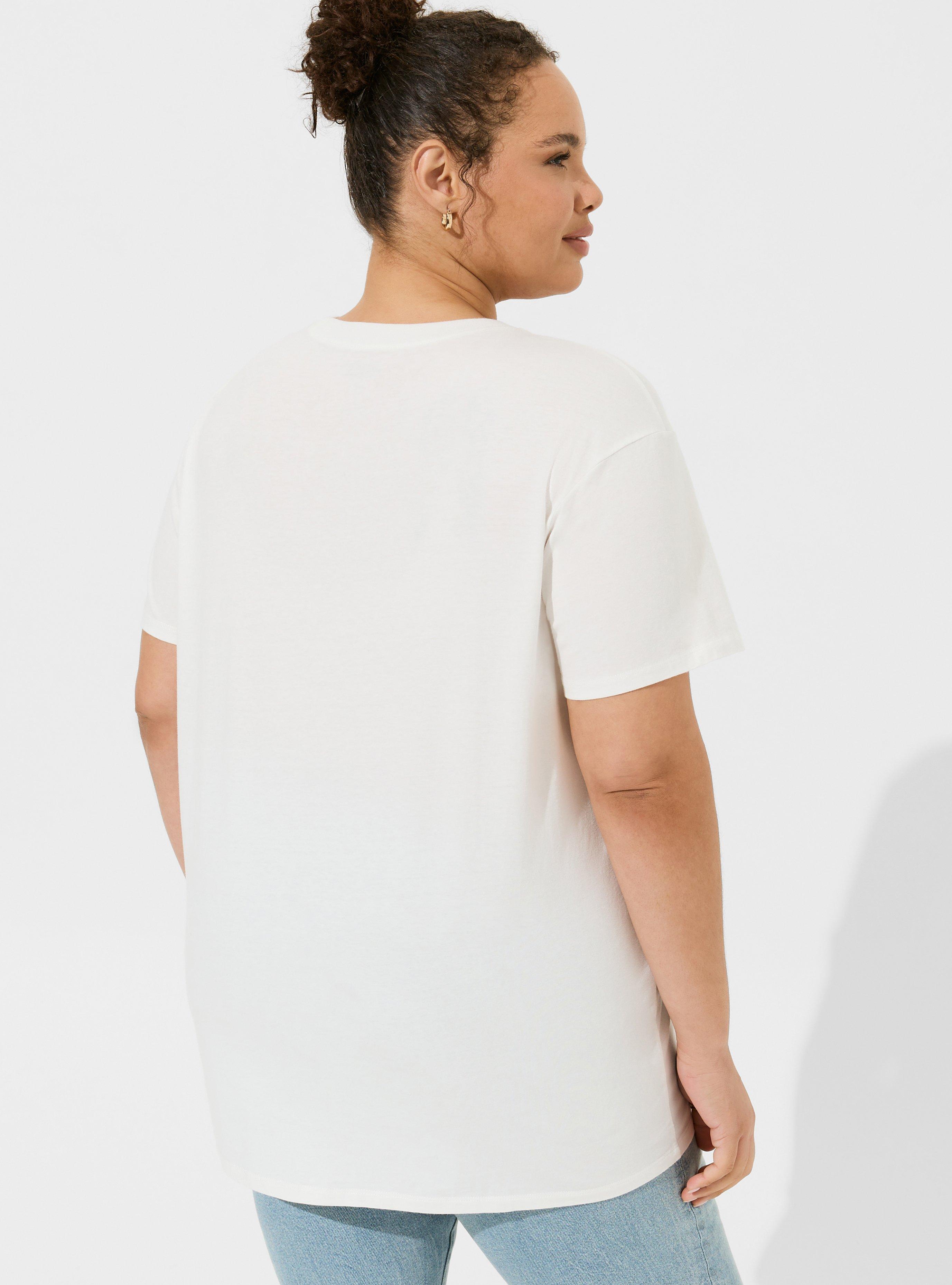 Plus Size - Cosmic Relaxed Fit Heritage Jersey Distressed Tunic Tee ...