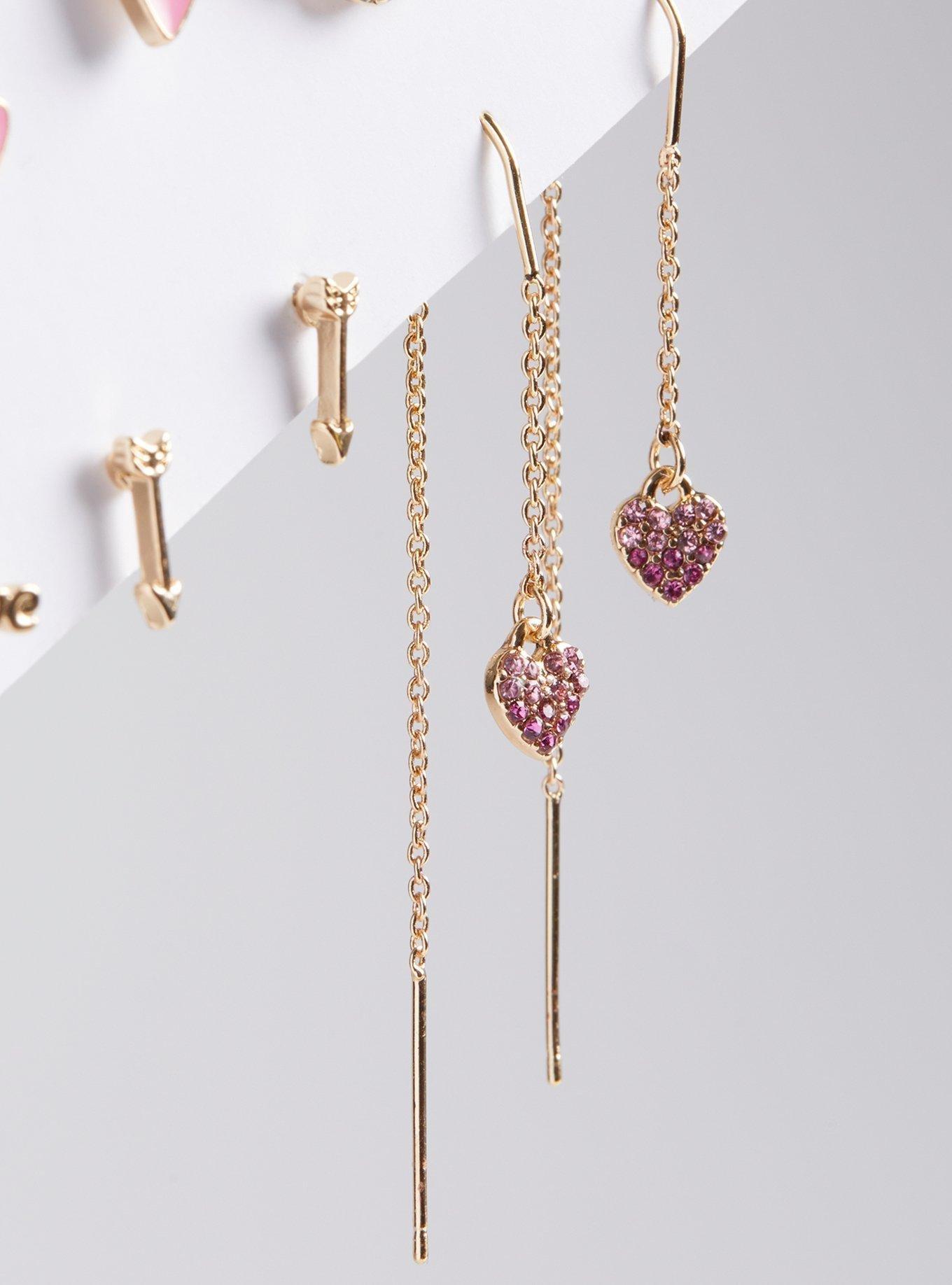 Plus Size - Heart Stud Earring Set - Torrid