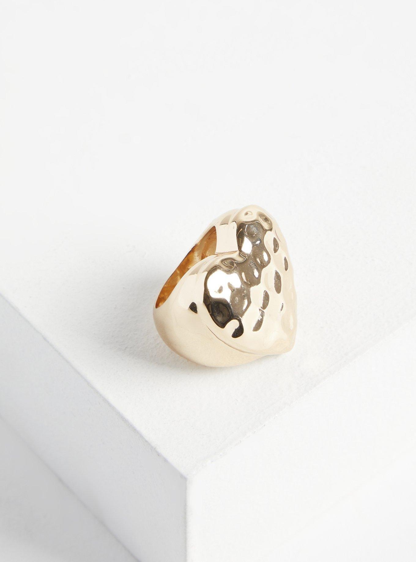 Plus Size - Hammered Heart Statement Ring - Torrid