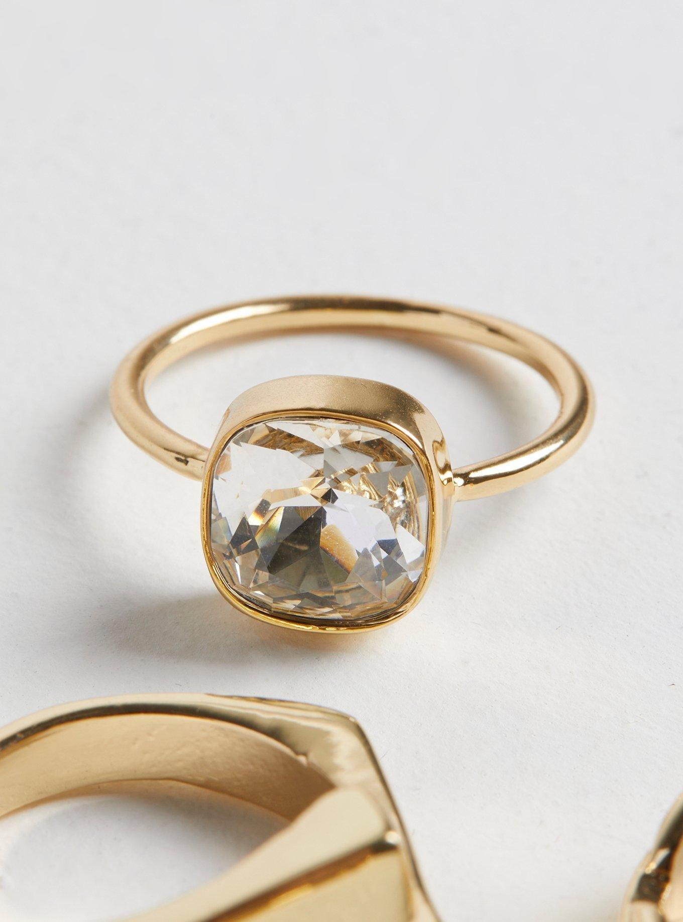 Plus Size - Enamel Stone Ring Set - Torrid