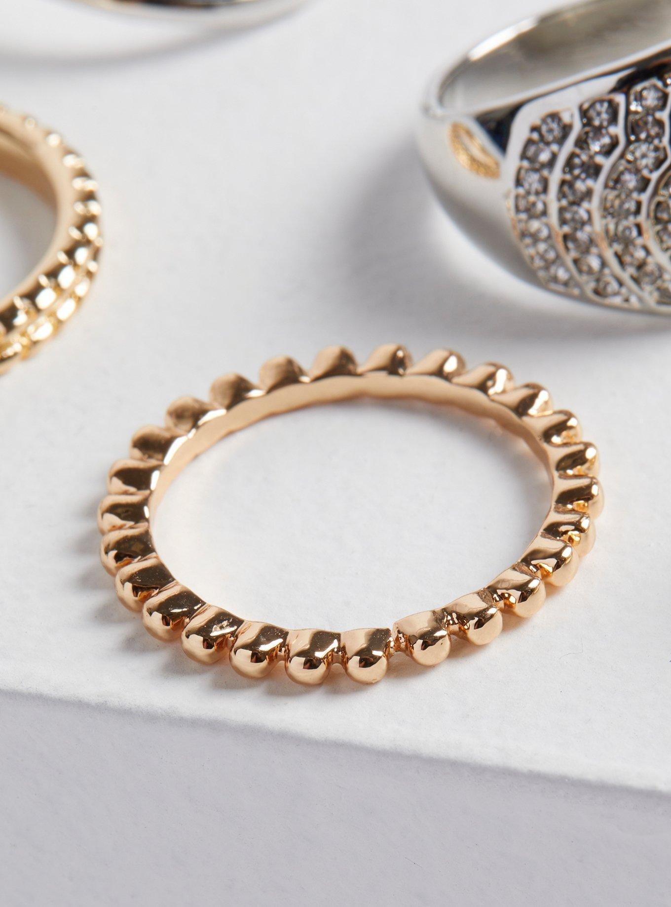 Plus Size - Pave Heart Ring Set - Torrid