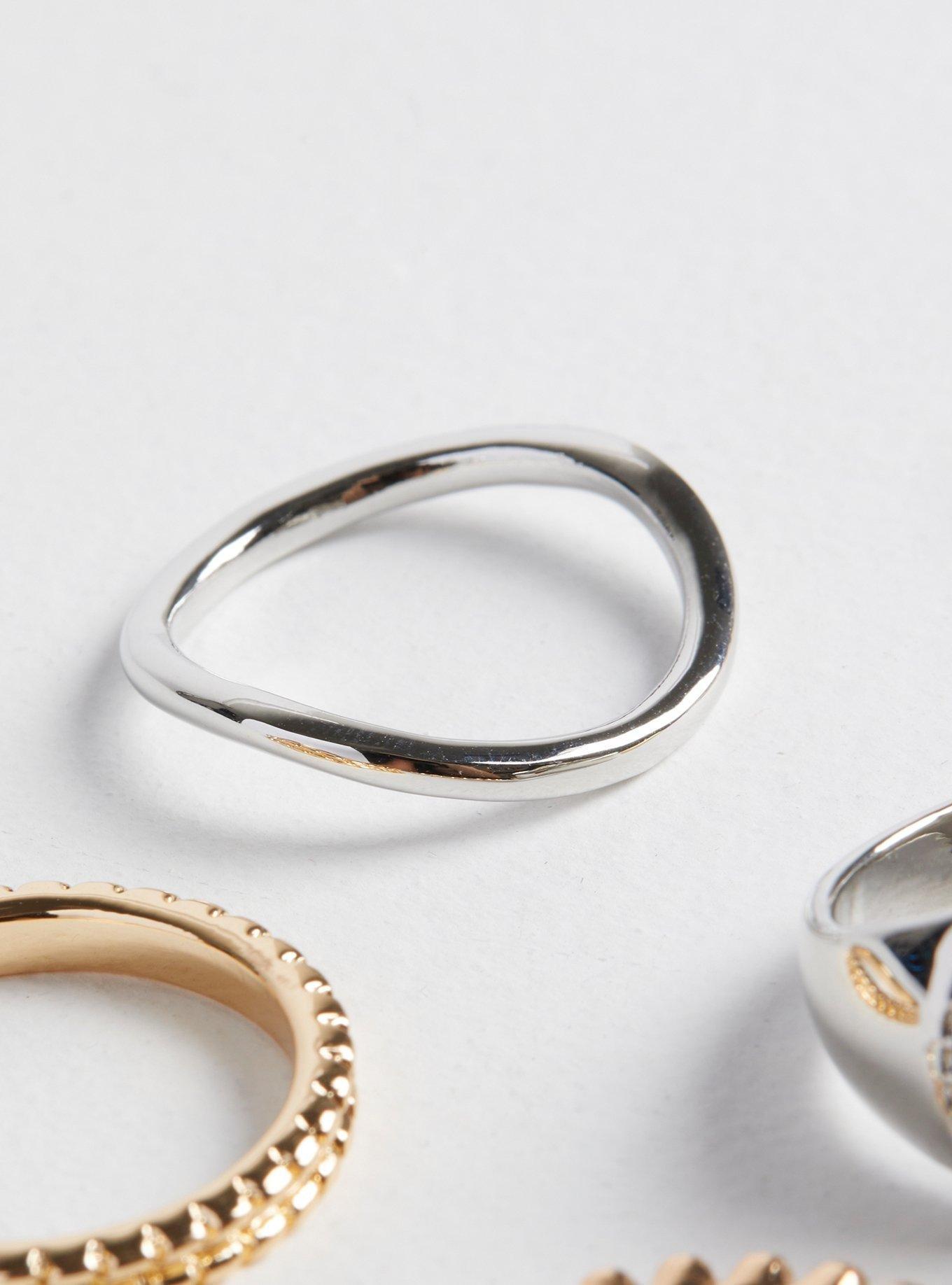 Plus Size - Pave Heart Ring Set - Torrid