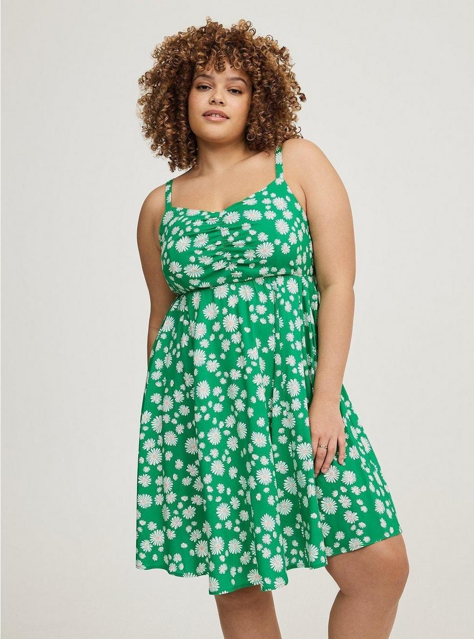 Plus Size - Challis Skater Mini Dress - Torrid Plus Size - Challis Skater Mini Dress - Torrid