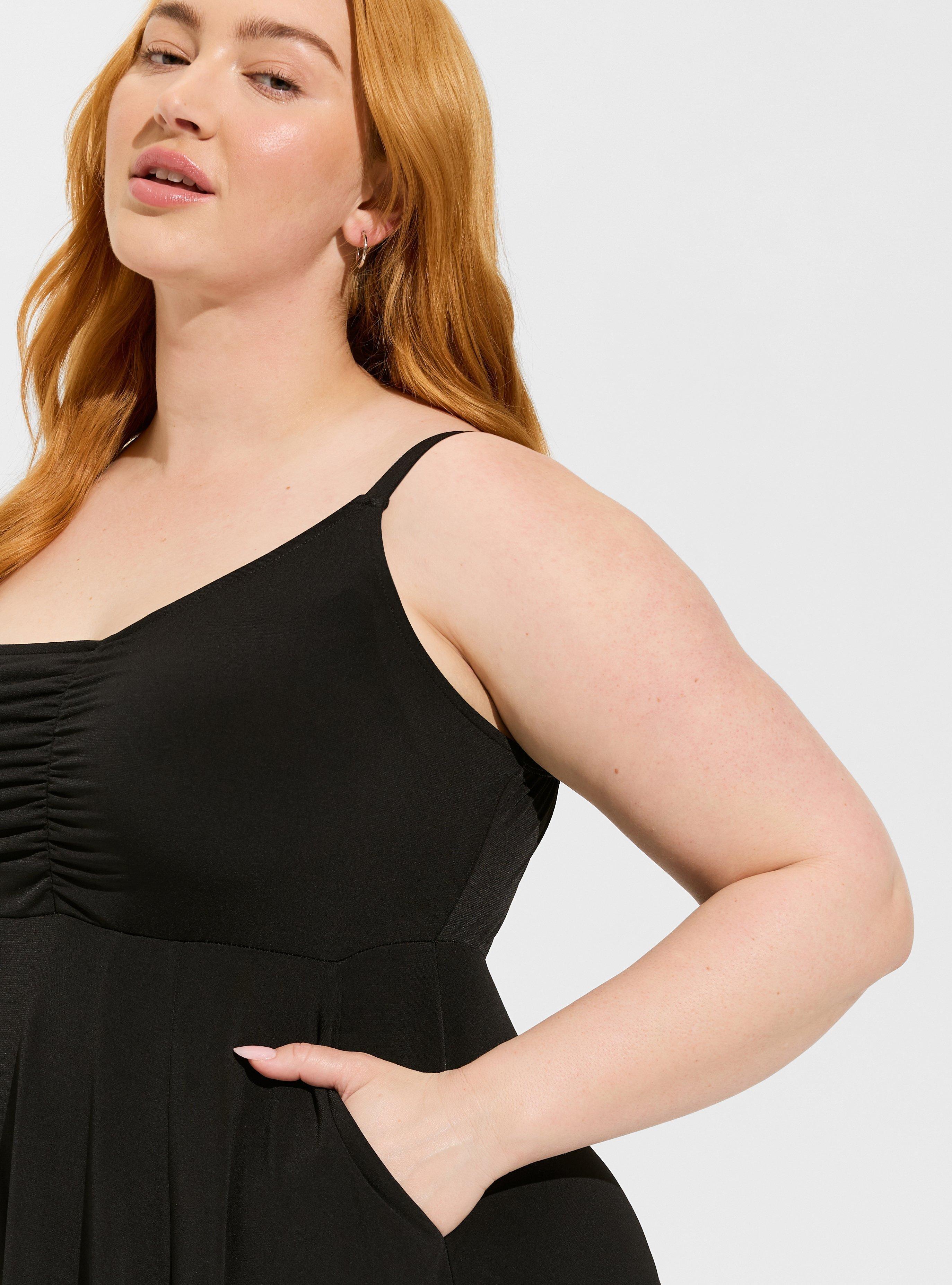 Plus Size - Mini Studio Knit Cinched Front Shark Bite Dress - Torrid