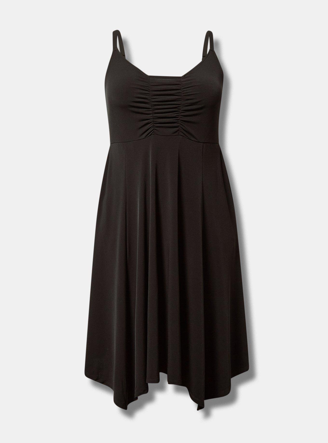Plus Size - Mini Studio Knit Cinched Front Shark Bite Dress - Torrid