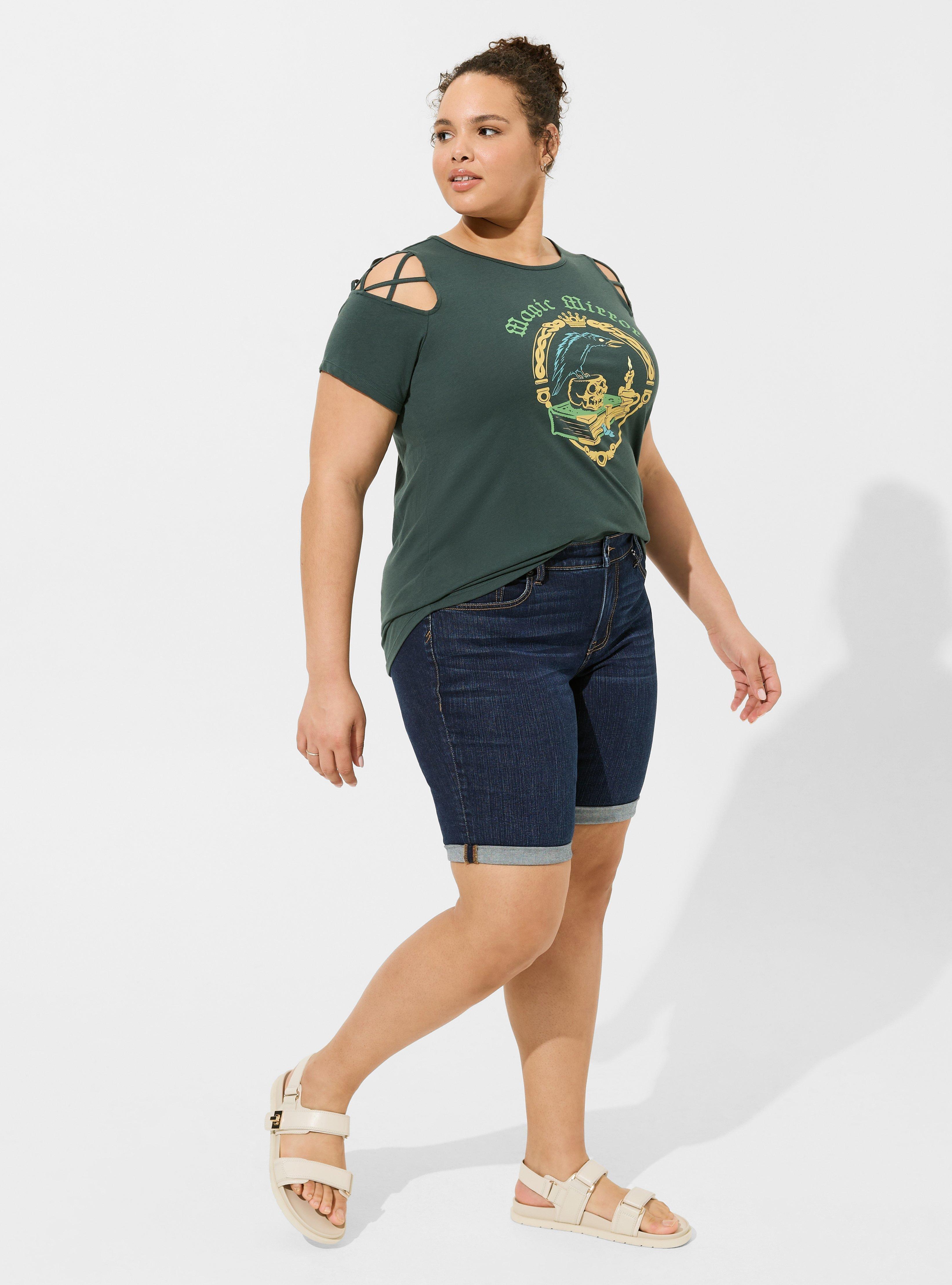 Plus Size - Disney Snow White Magic Mirror Lattice Sleeve Top - Torrid
