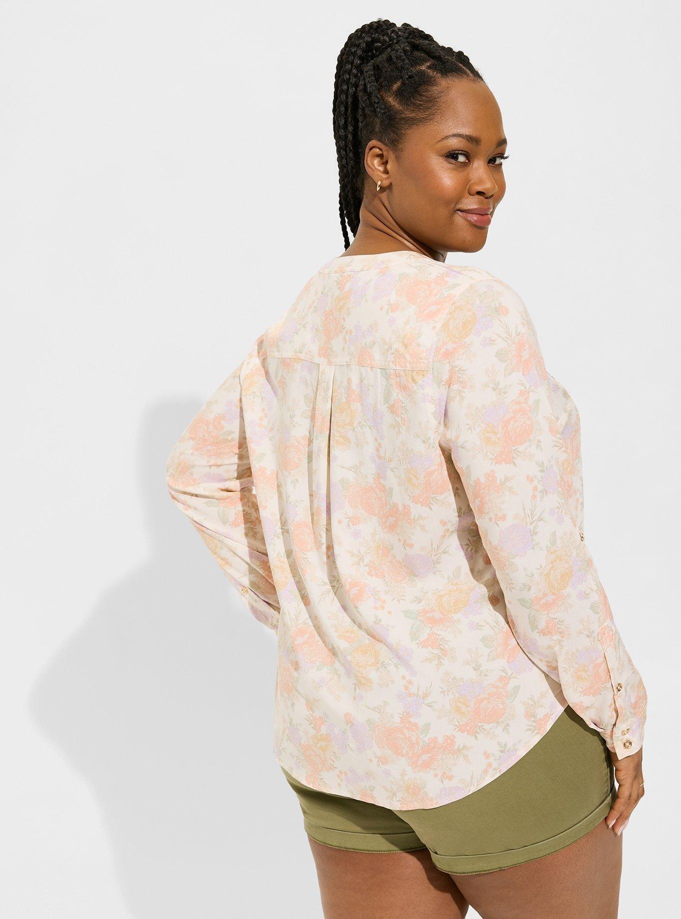 Plus Size - Harper Challis Long Sleeve Blouse - Torrid