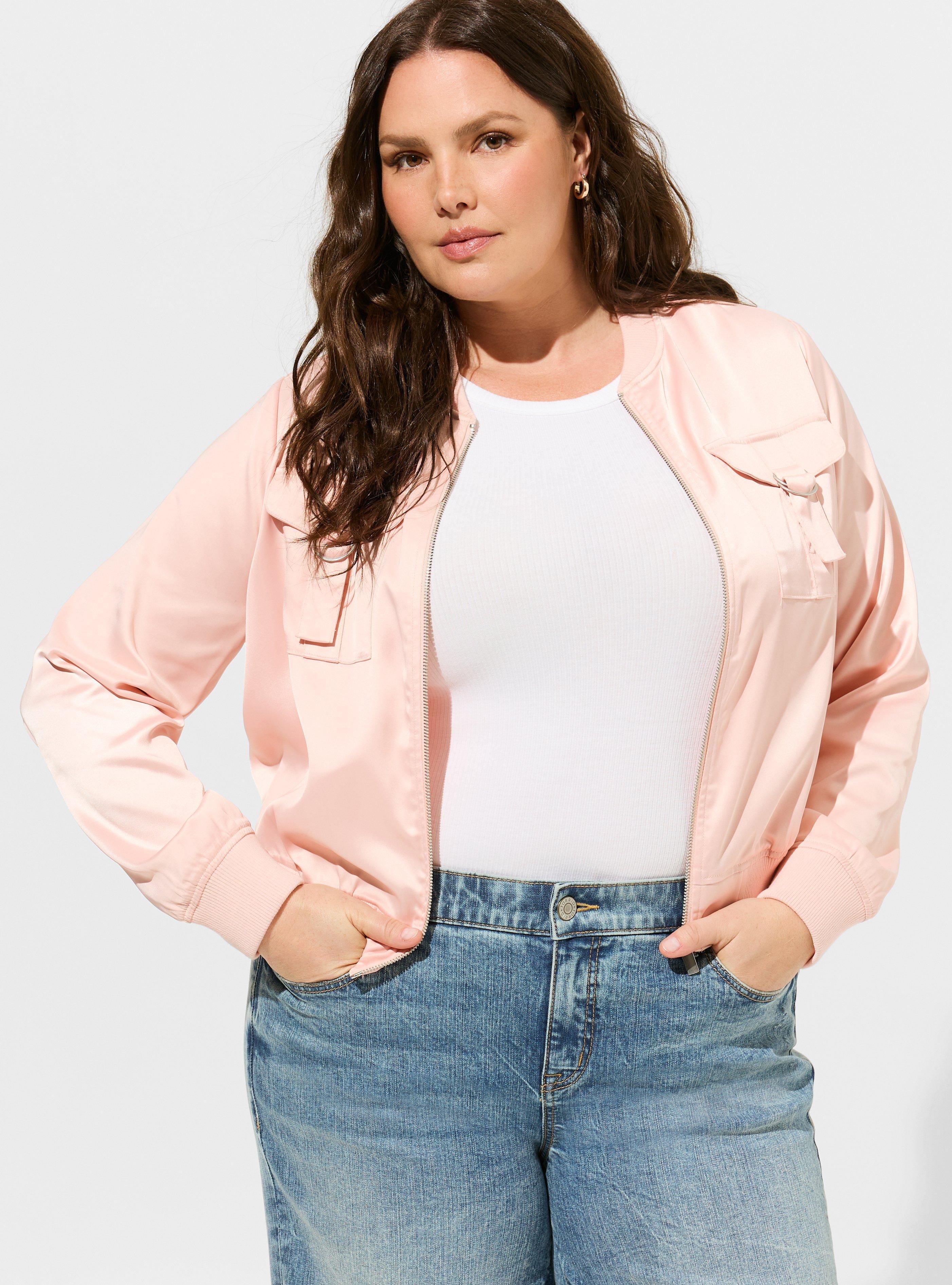 Plus Size - Charmeuse Utility Bomber - Torrid