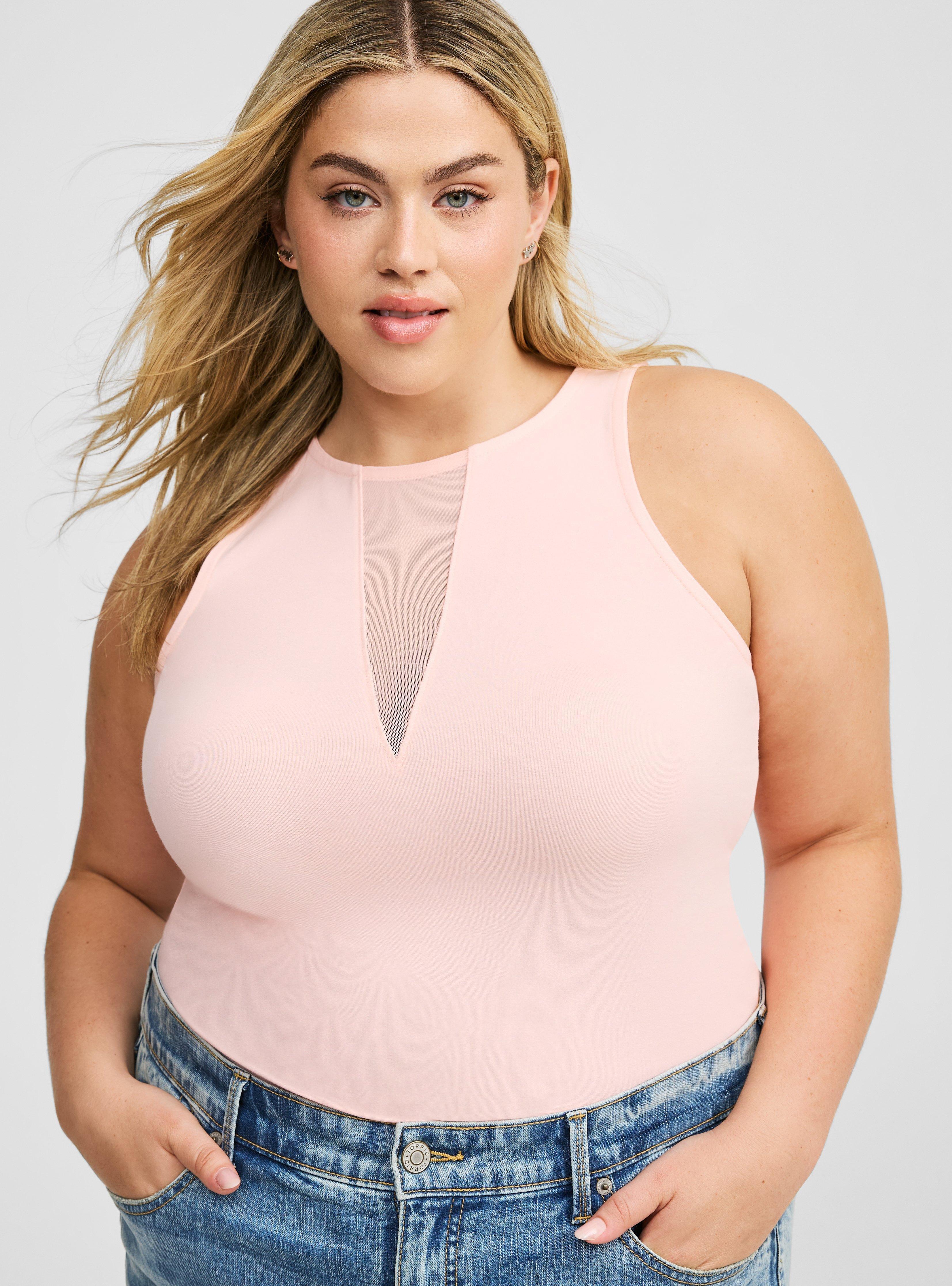 Plus Size - Foxy Mesh Inset Tank - Torrid