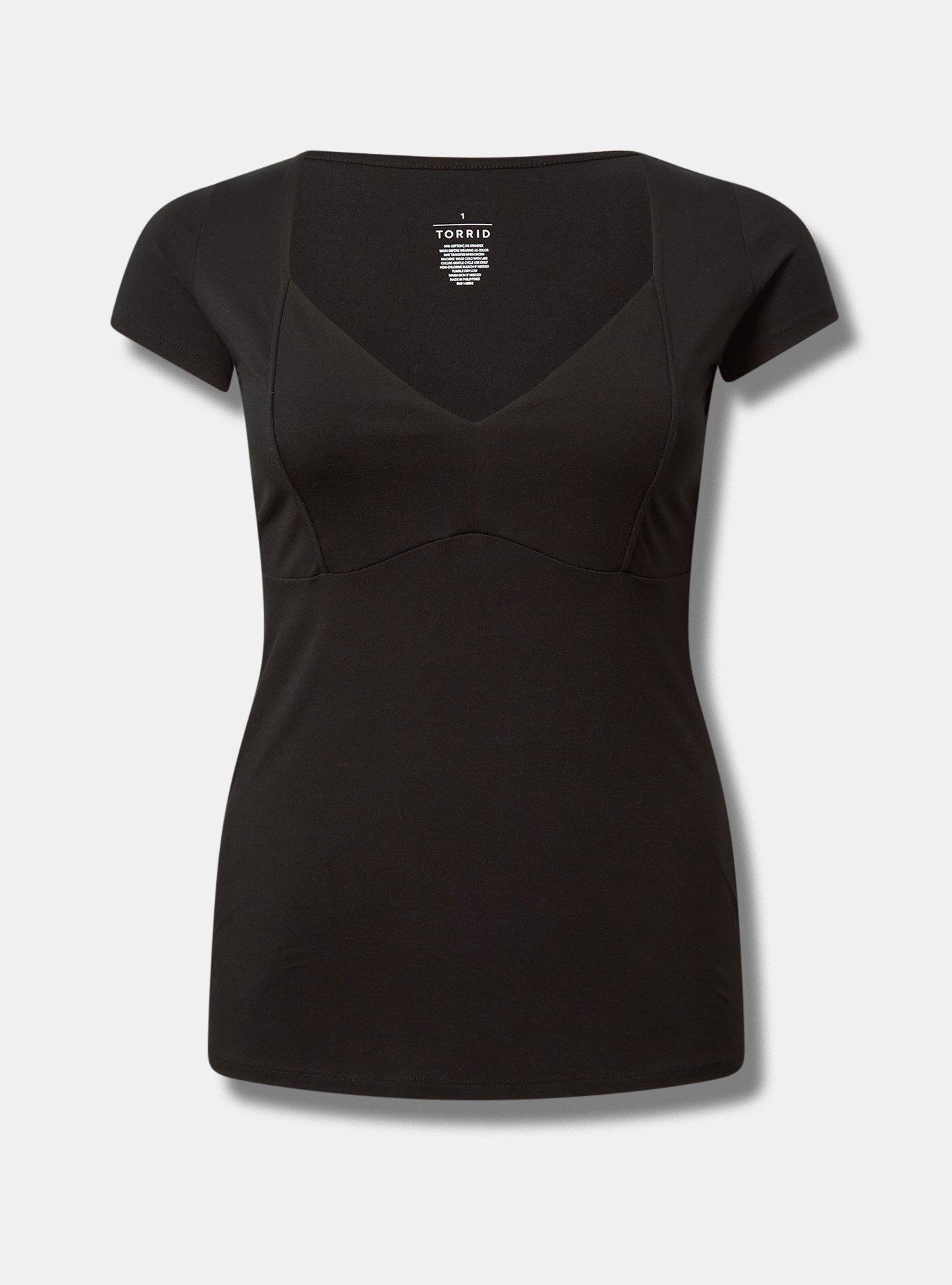 Plus Size - Foxy Sweetheart Neck Cap Sleeve Top - Torrid
