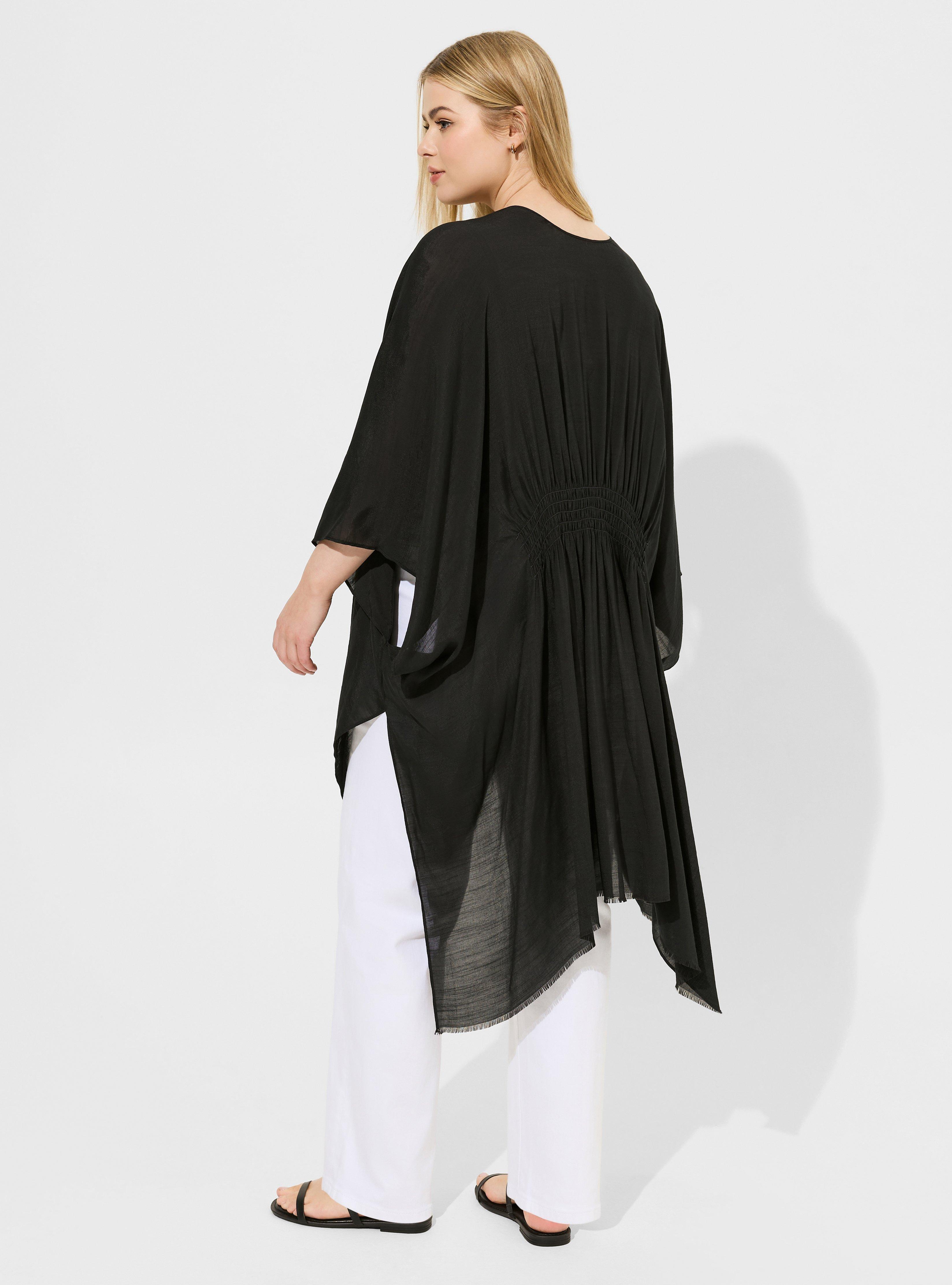 Plus Size - Light Weight Woven Ruana - Torrid